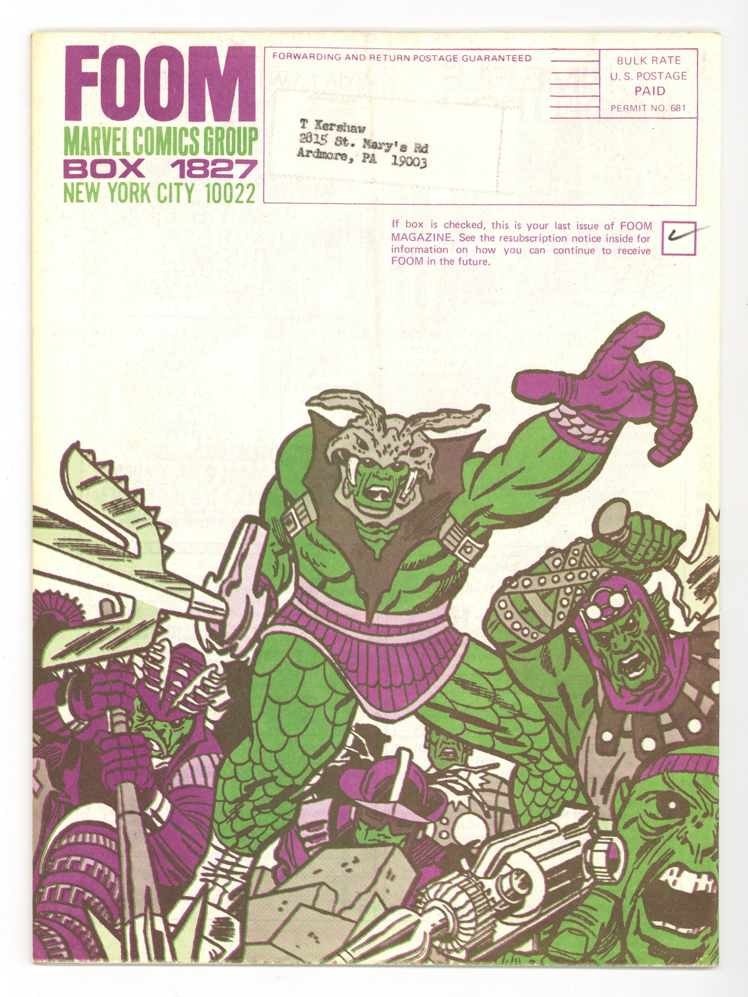 FOOM (1973 Marvel) 4 FN/VF 7.0