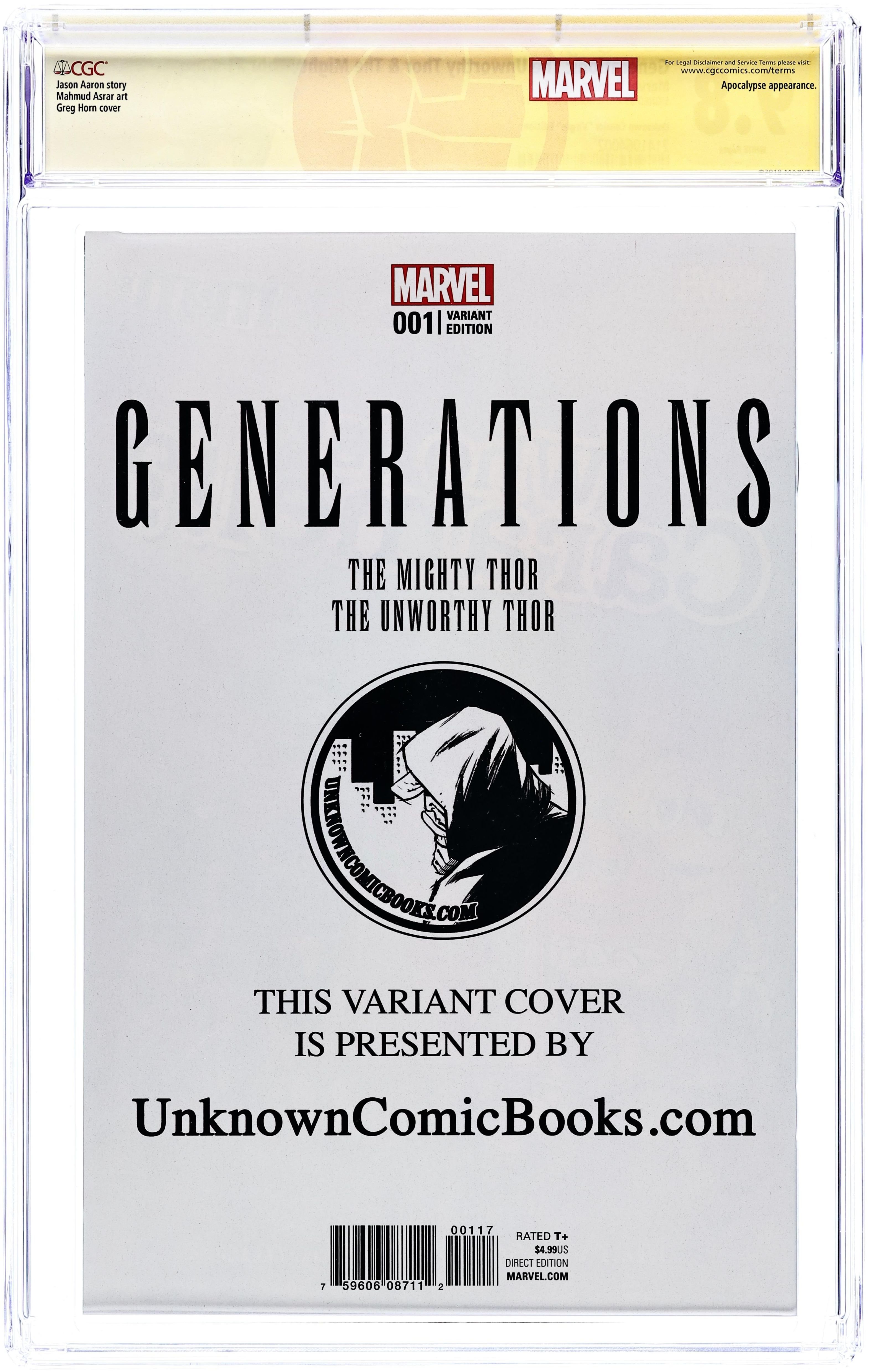 Generations The Unworthy Thor and Mighty Thor (2017) comic books