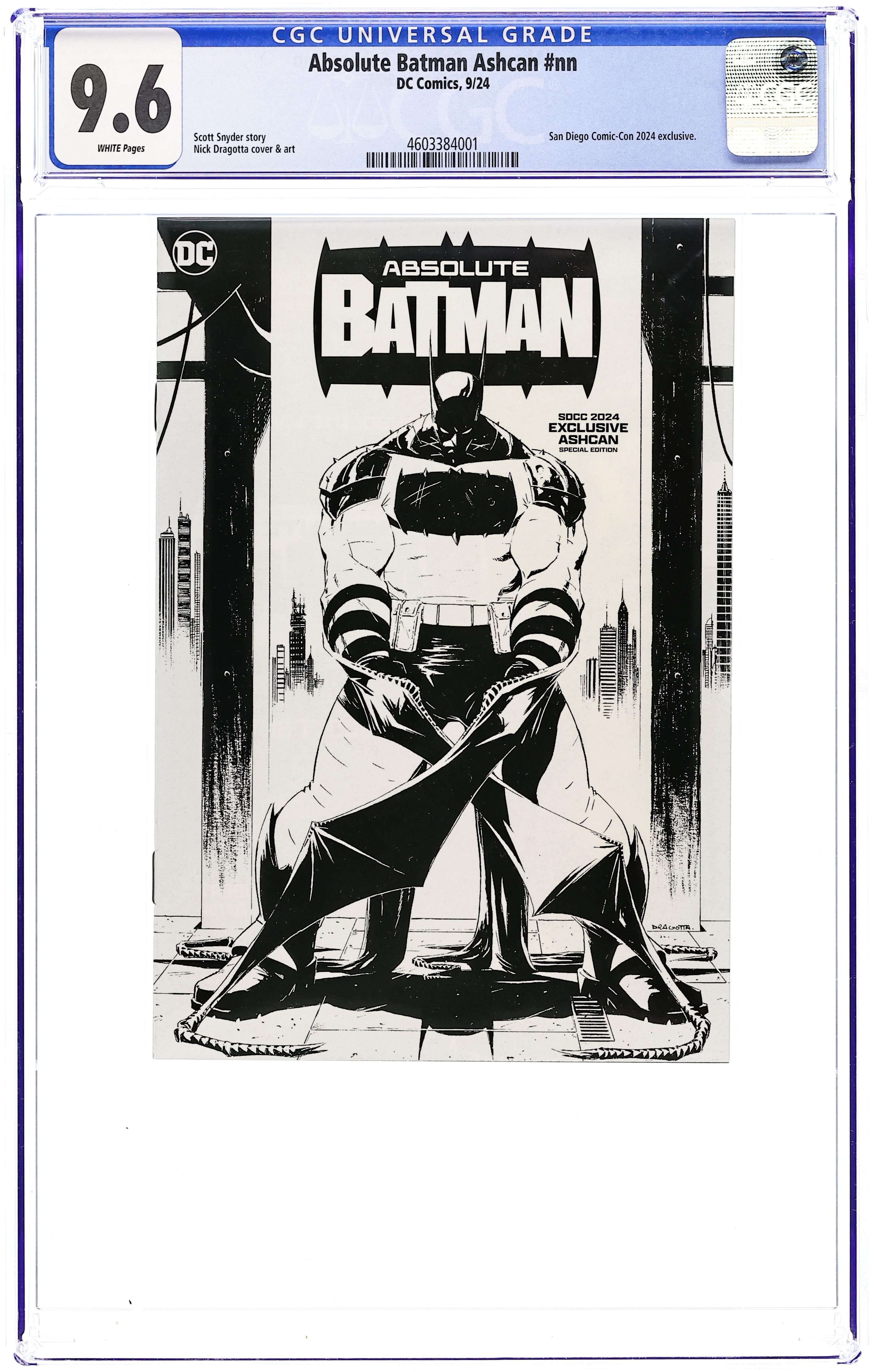 Absolute Batman (2024 DC) Ashcan comic books graded by CGC