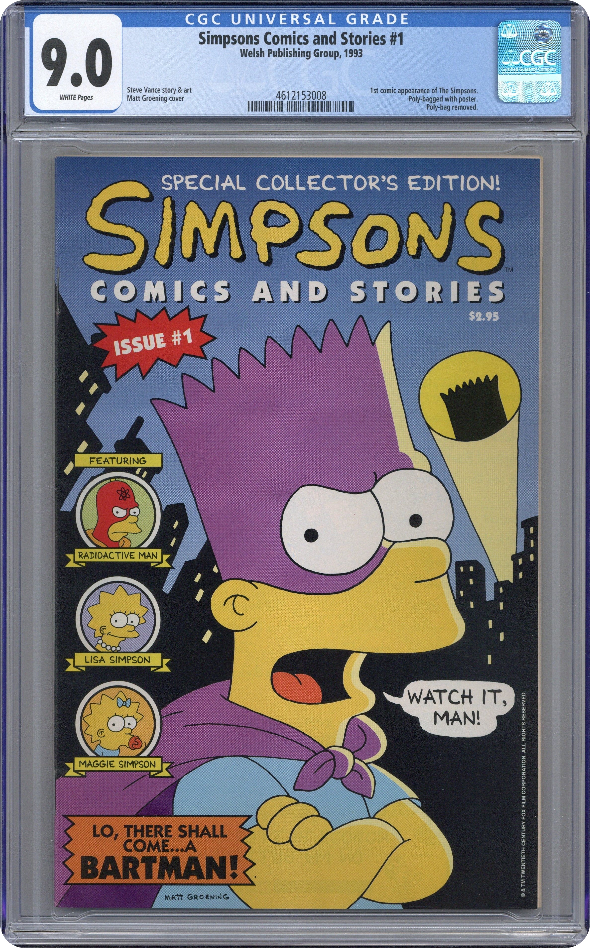 Simpsons Comics and Stories (1993) 1D.U CGC 9.0
