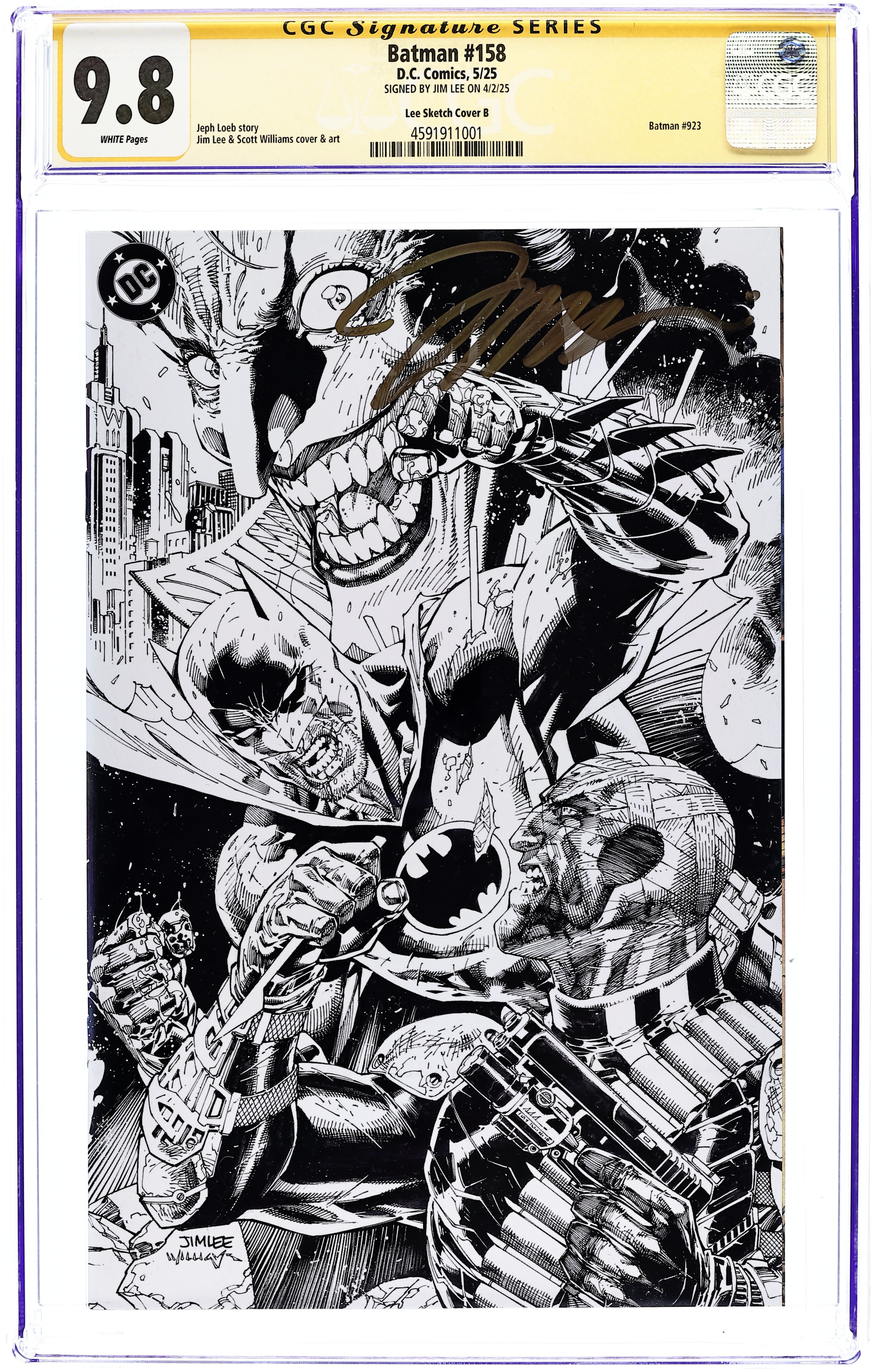 Batman (2016 3rd Series) 158P CGC 9.8 SS Jim Lee