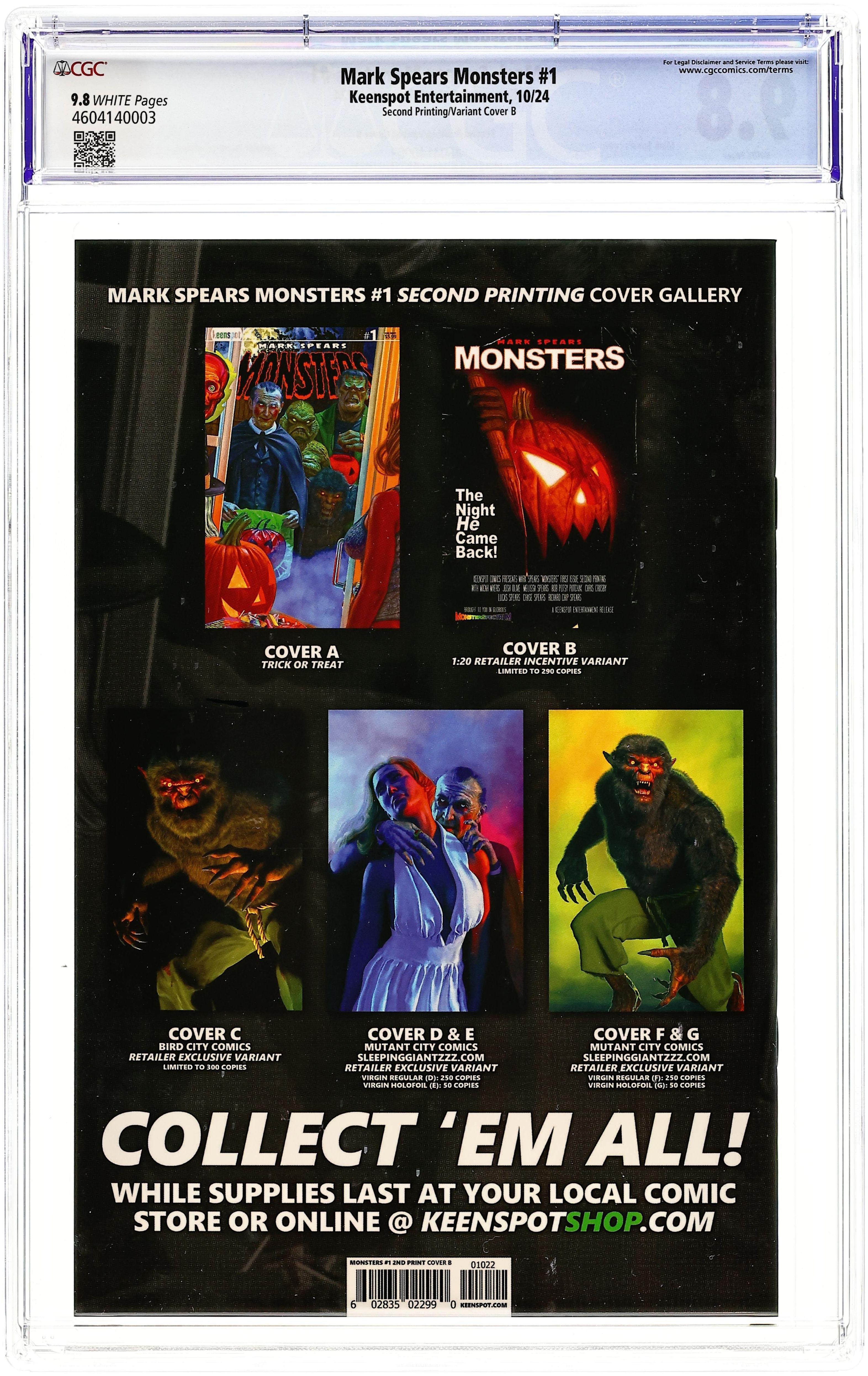 Mark Spears Monsters (2024 Keenspot) 1L CGC 9.8