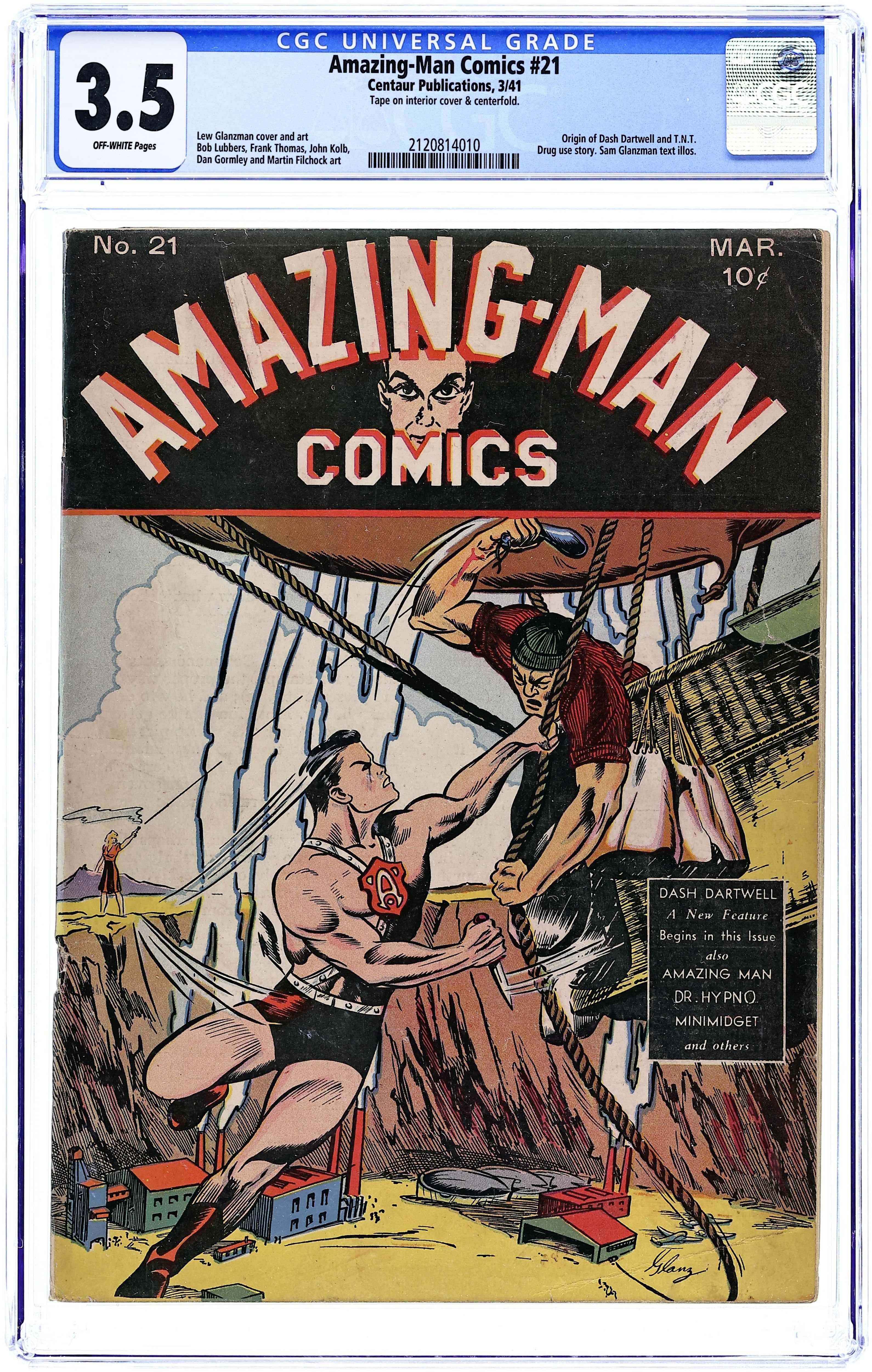 Amazing Man Comics (1939) 21 CGC 3.5