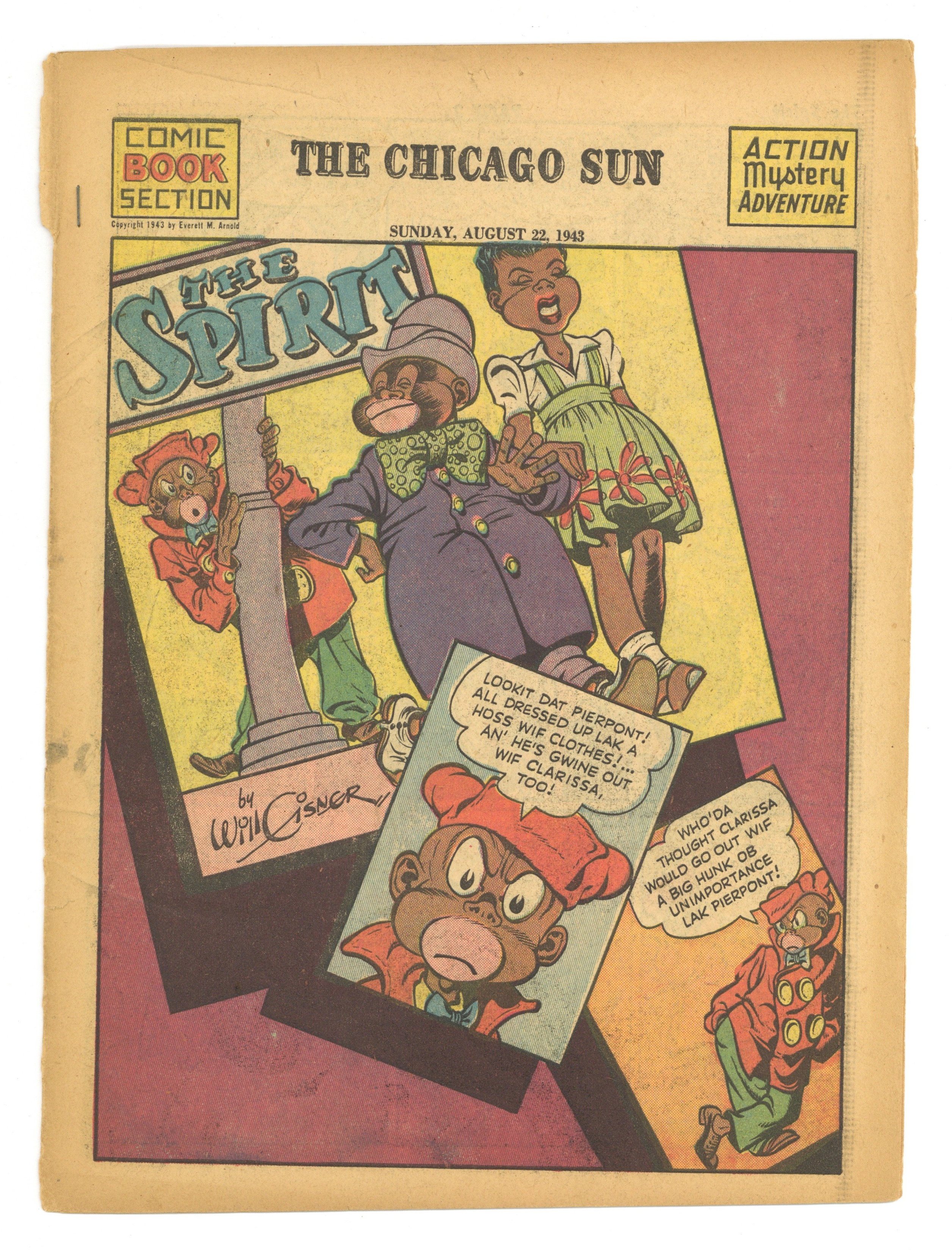 Spirit Weekly Newspaper Comic (1940-1952) Aug 22 1943 GD 2.0