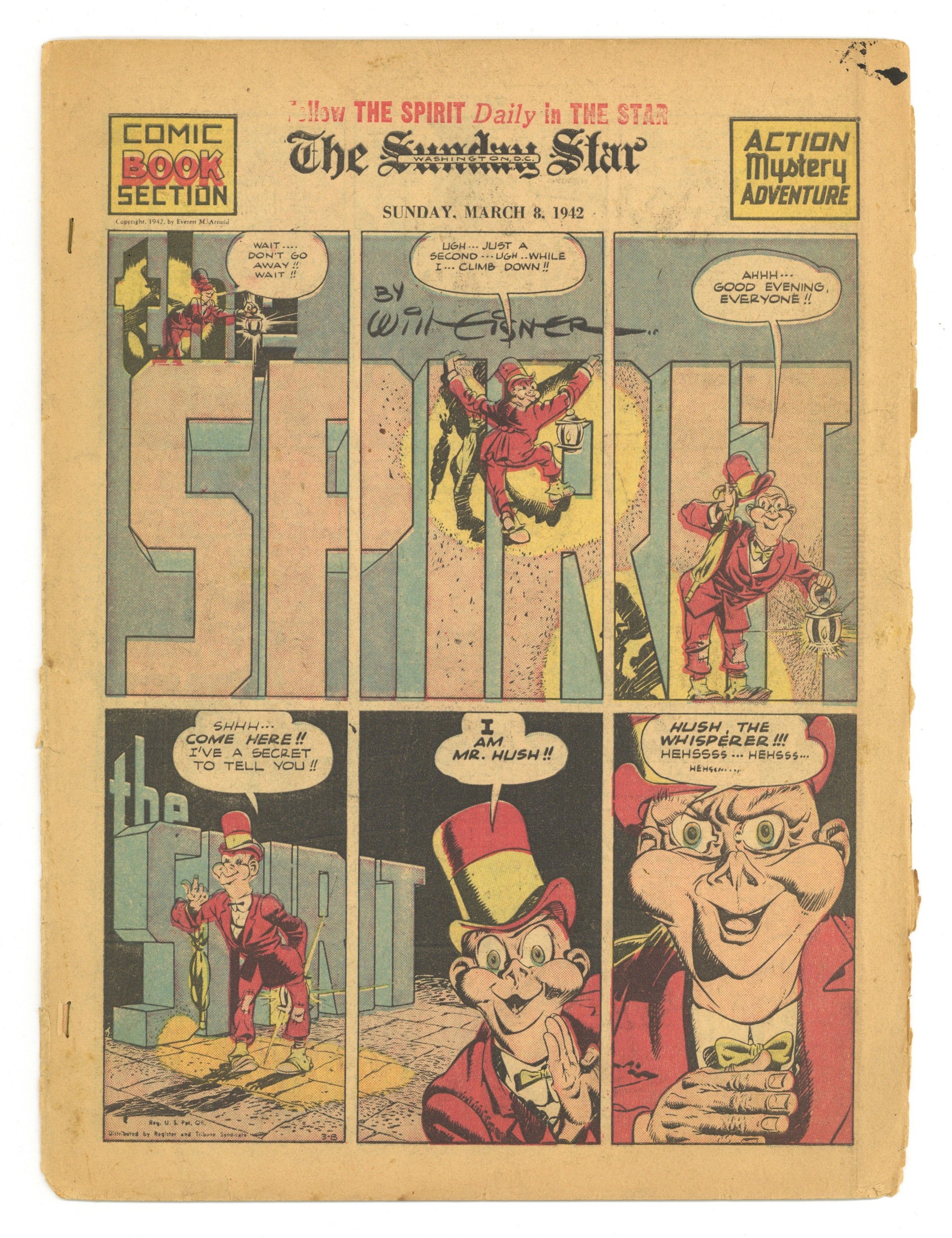 Spirit Weekly Newspaper Comic (1940-1952) Mar 8 1942 GD- 1.8