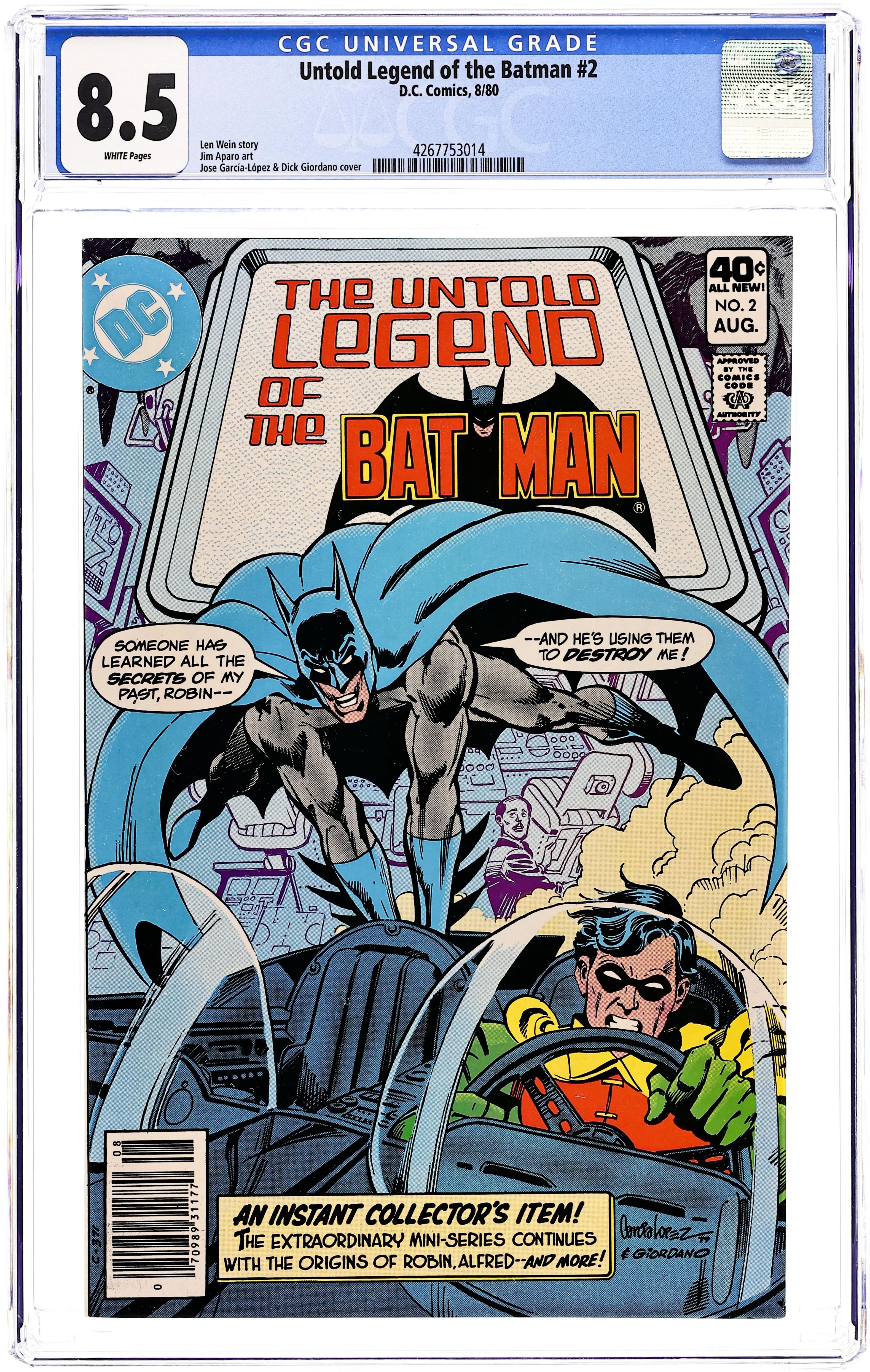 Untold Legend of the Batman (1980 DC) 2 CGC 8.5