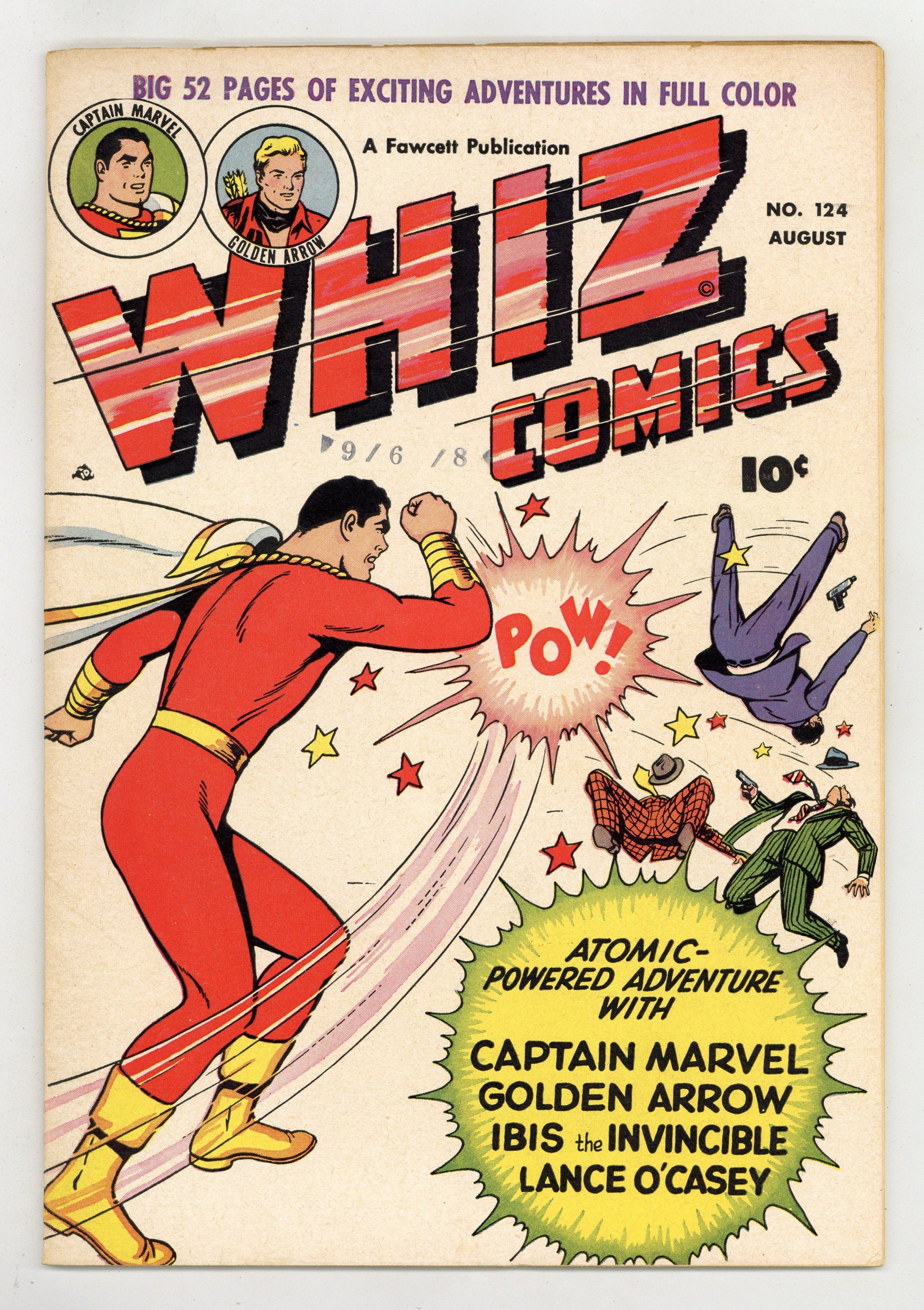 Whiz Comics (1940 Fawcett) 124 VG+ 4.5