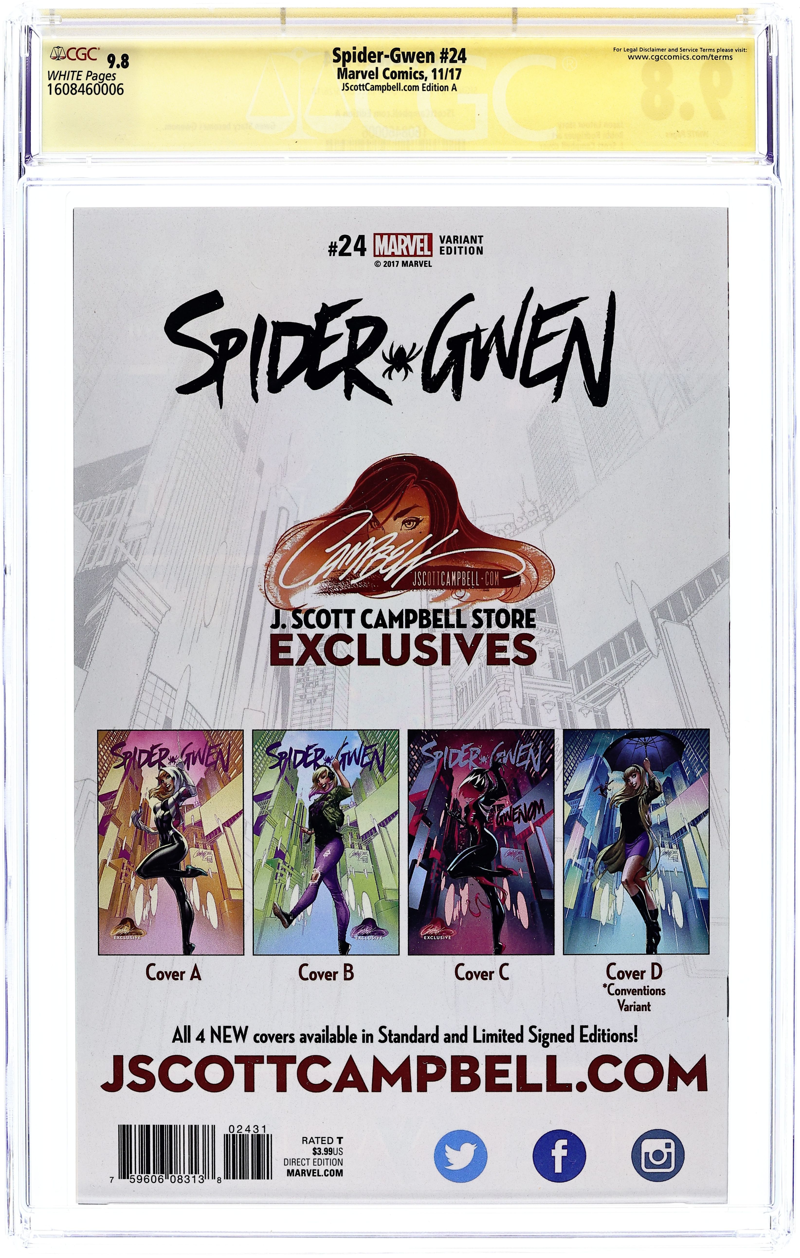 Spider-Gwen (2015 2nd Series) 24CAMPBELL.A CGC 9.8 SS Campbell