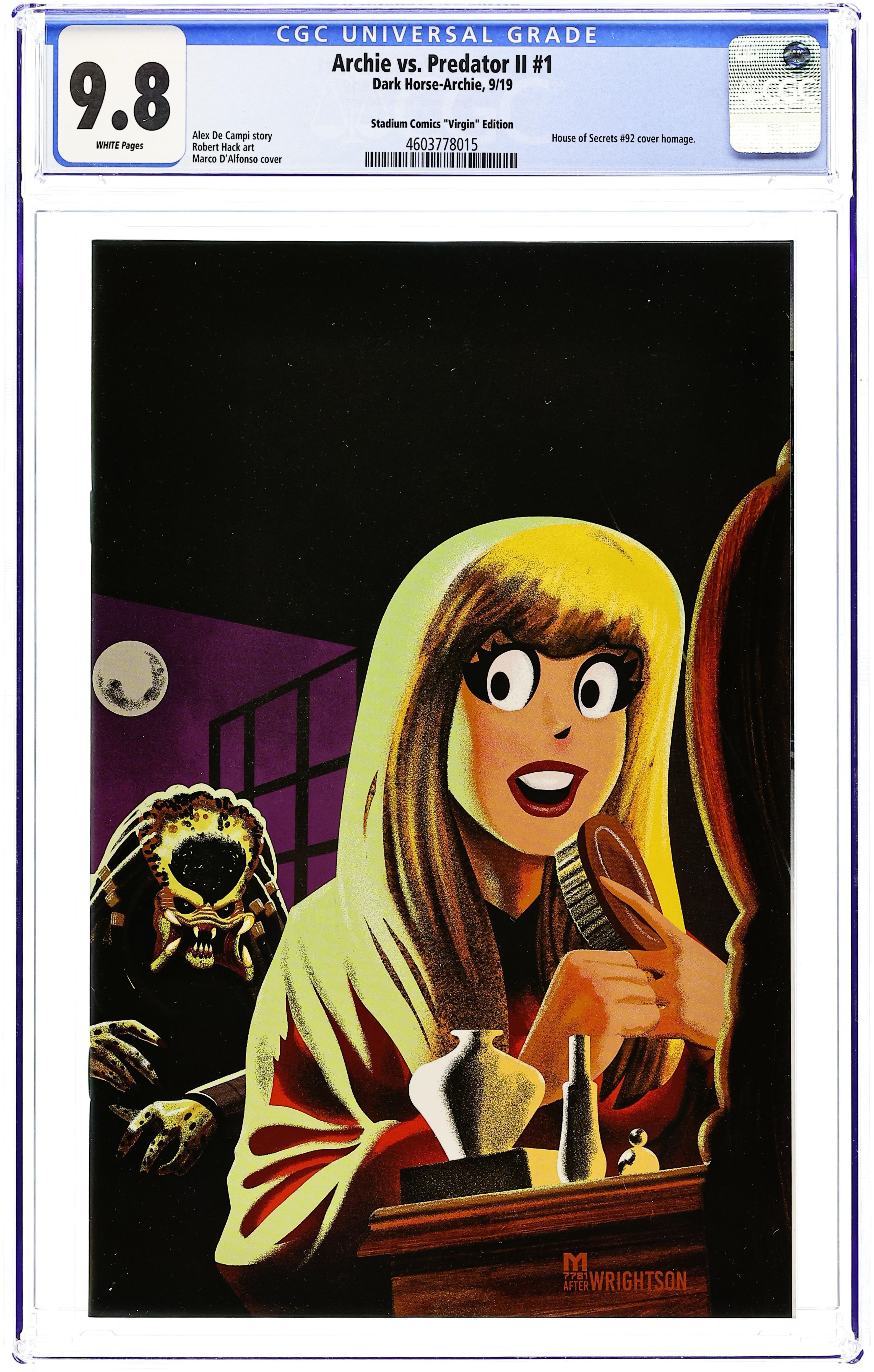 Archie vs. Predator II (2019 Archie) comic books graded by CGC