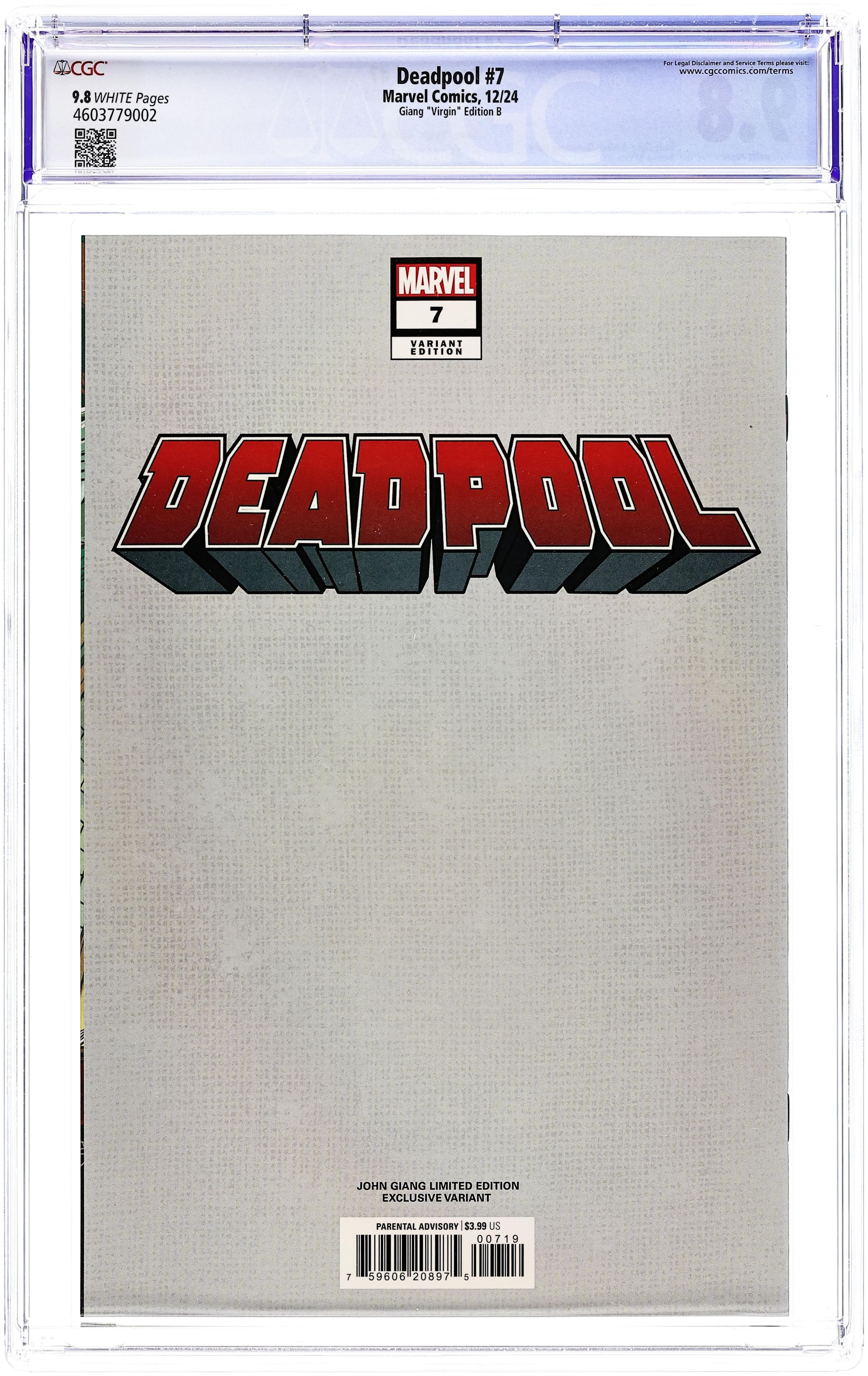 Deadpool (2024 Marvel) 7GIANG.C CGC 9.8