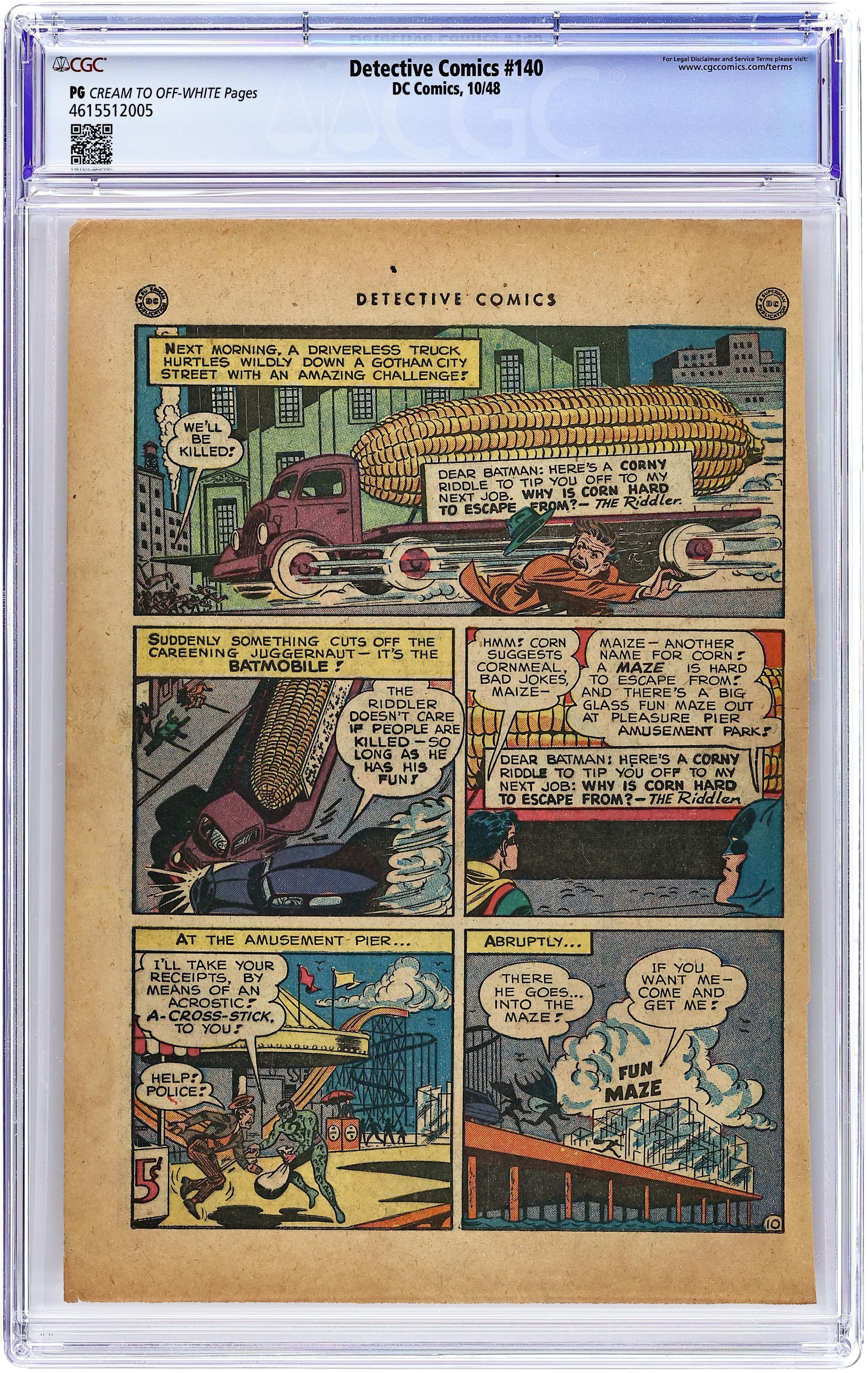 Detective Comics (1937 1st Series) 140 CGC Page 5 Only