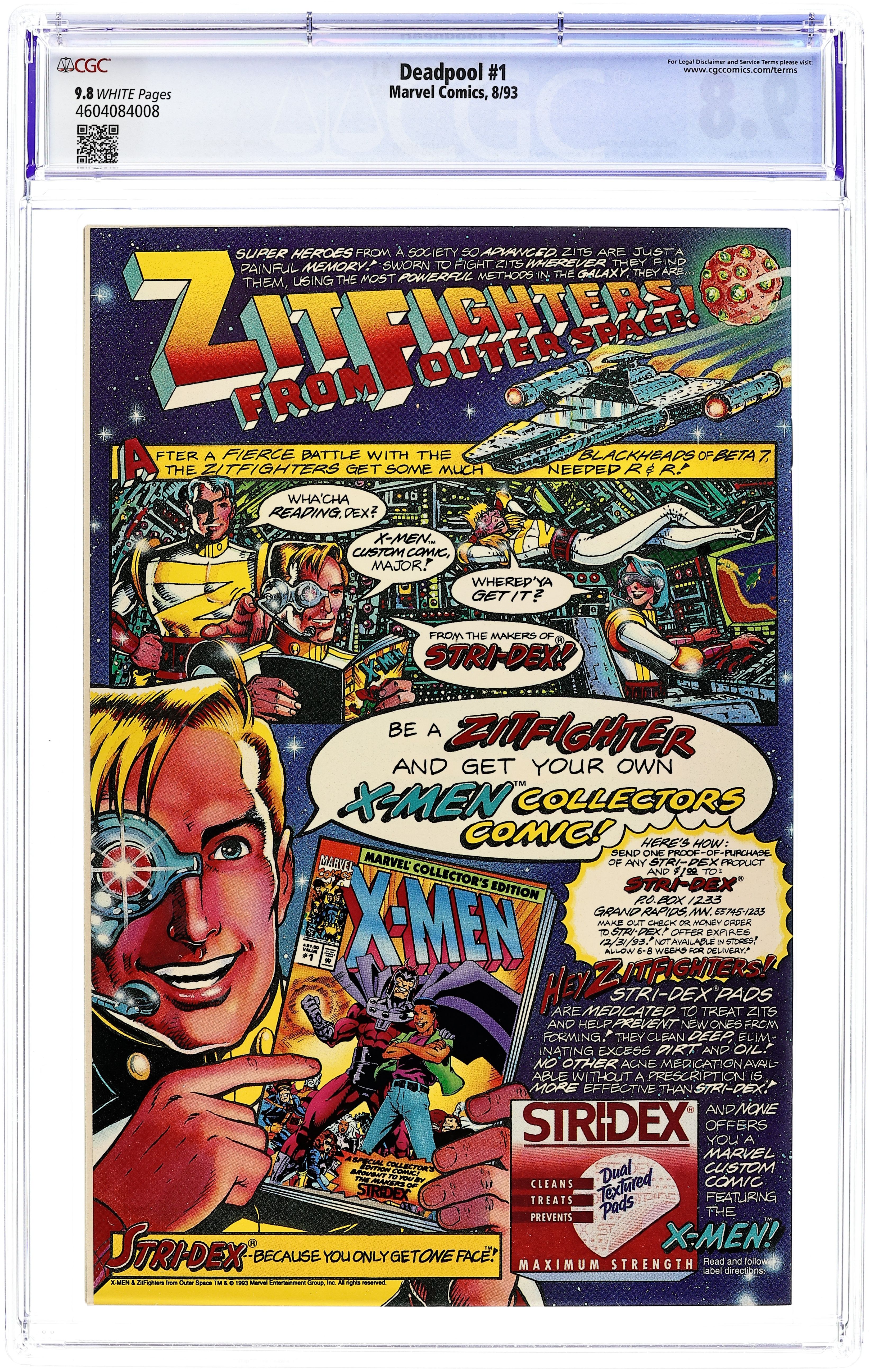 Deadpool The Circle Chase (1993) 1D CGC 9.8