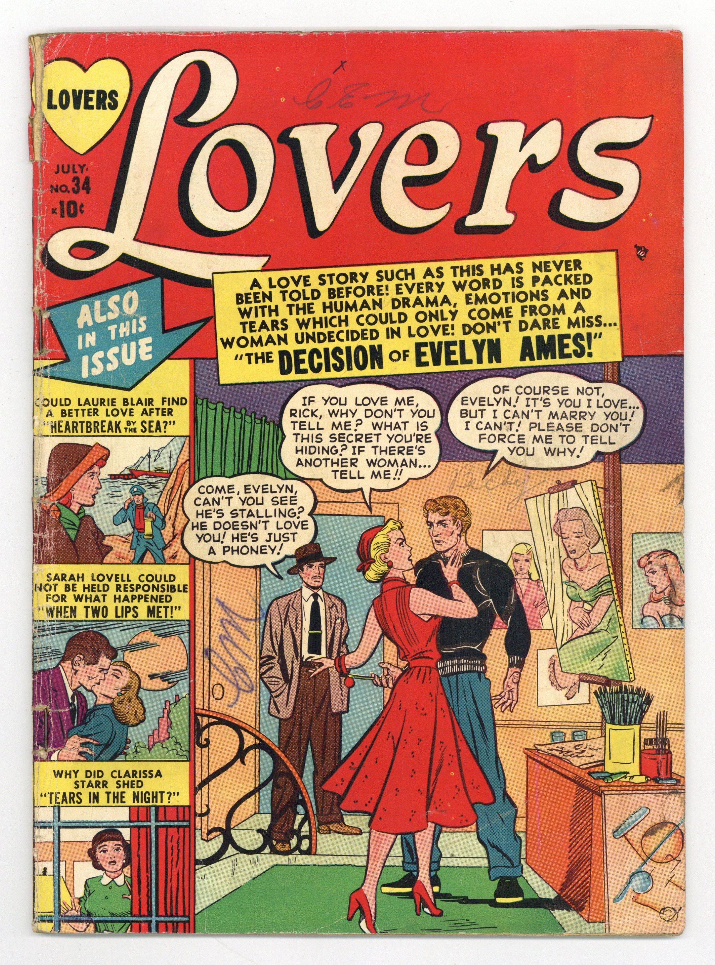 Lovers (1949 Atlas) 34 GD+ 2.5 (R)
