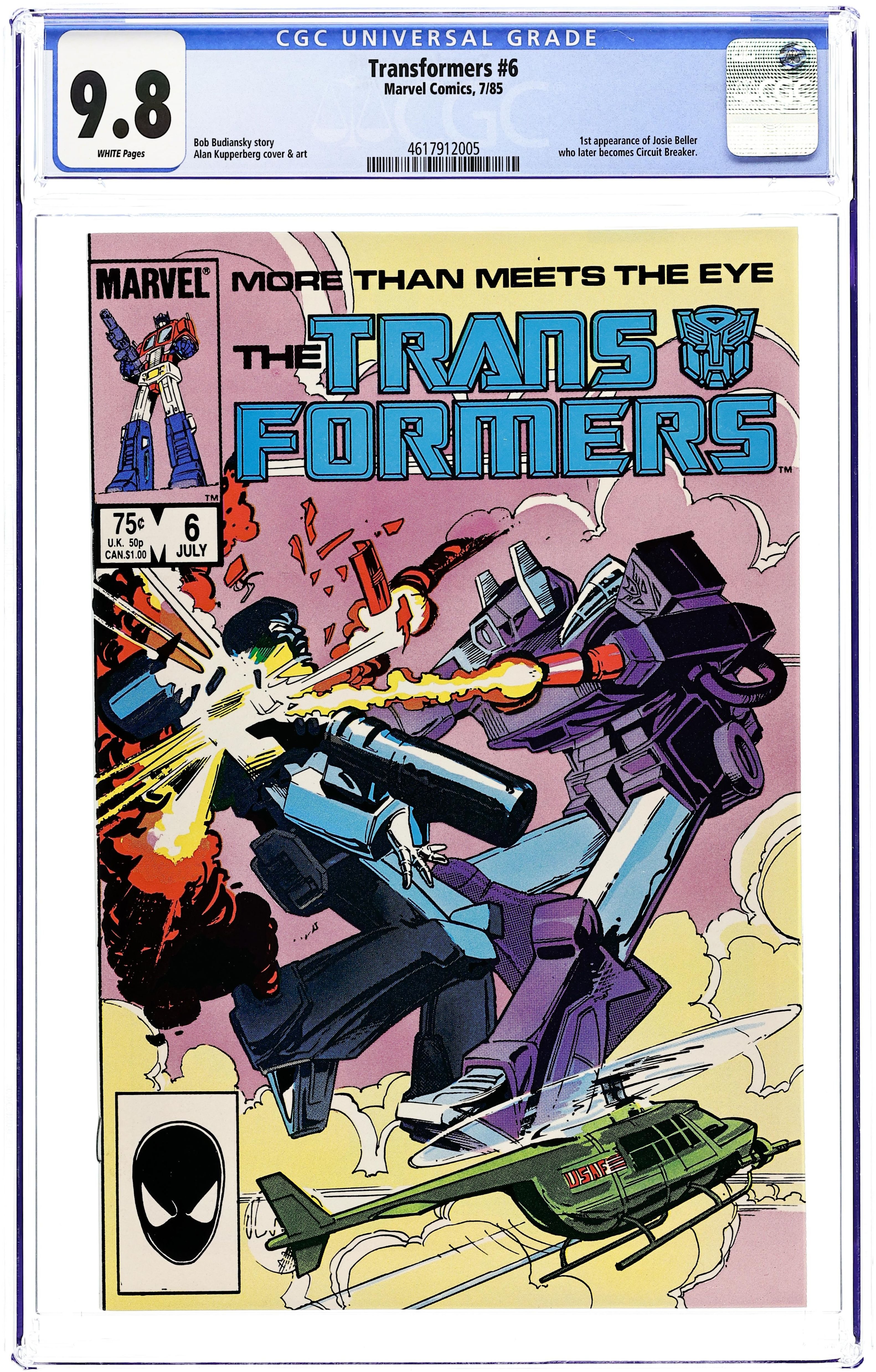 Transformers (1984 Marvel) 6 CGC 9.8