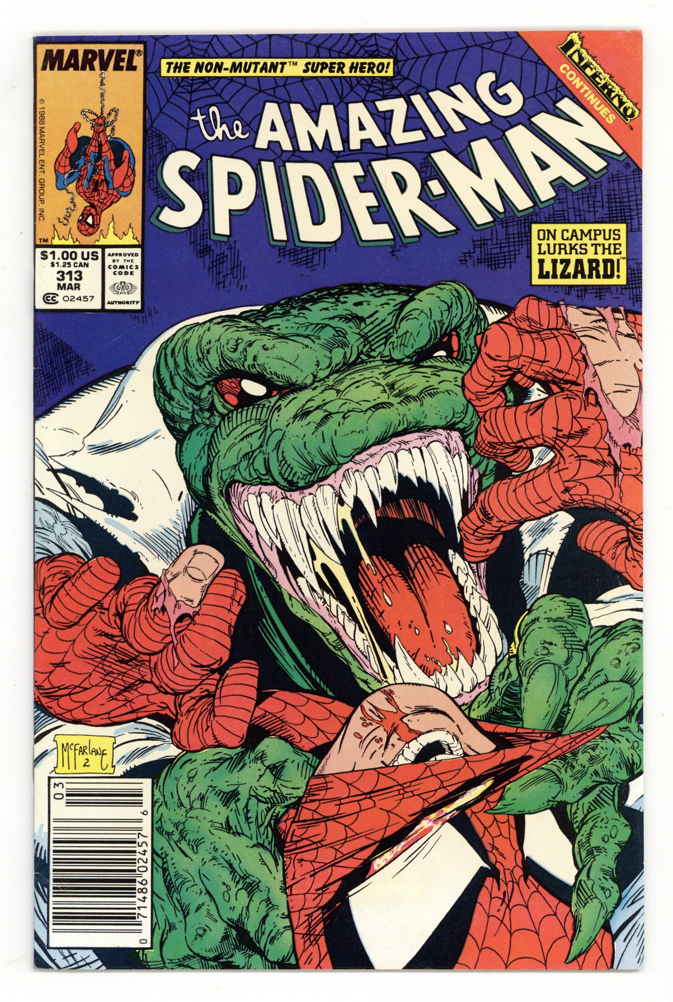 Amazing Spider-Man (1963 1st Series) Mark Jewelers 313MJ FN+ 6.5