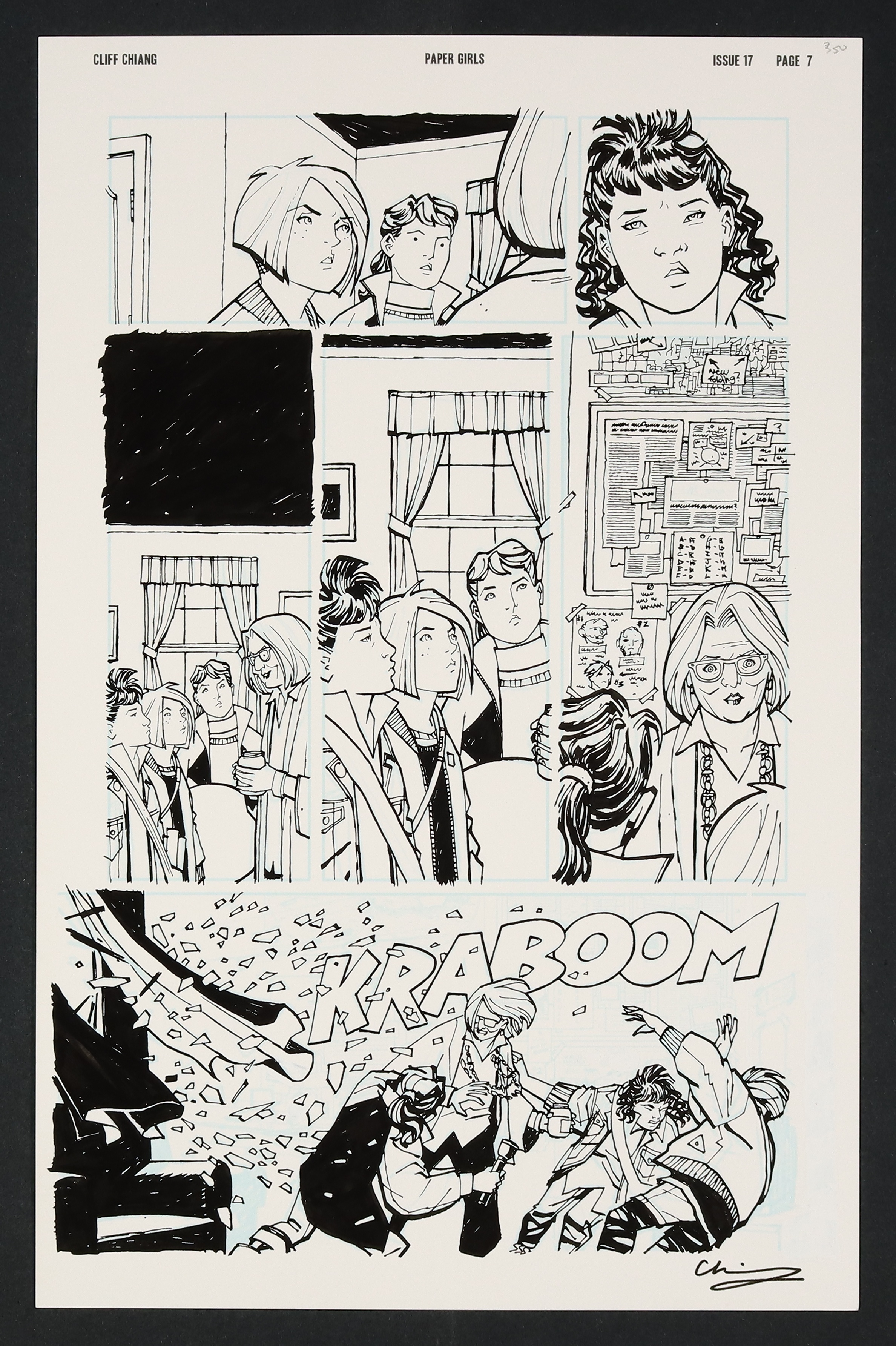 Original Art from Paper Girls #17 (2017) Page 7 Inks and Printed ...