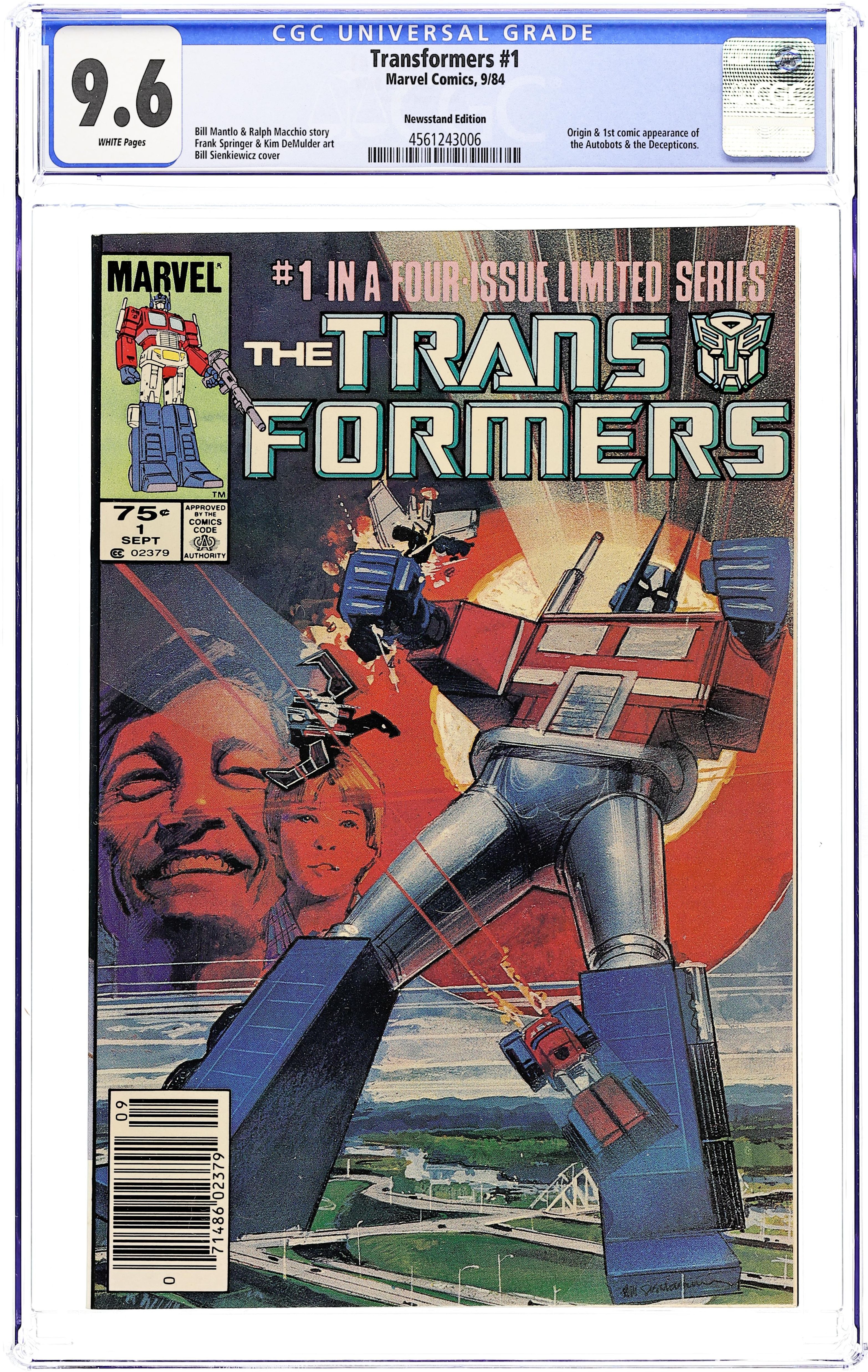 Transformers (1984 Marvel) 1N CGC 9.6