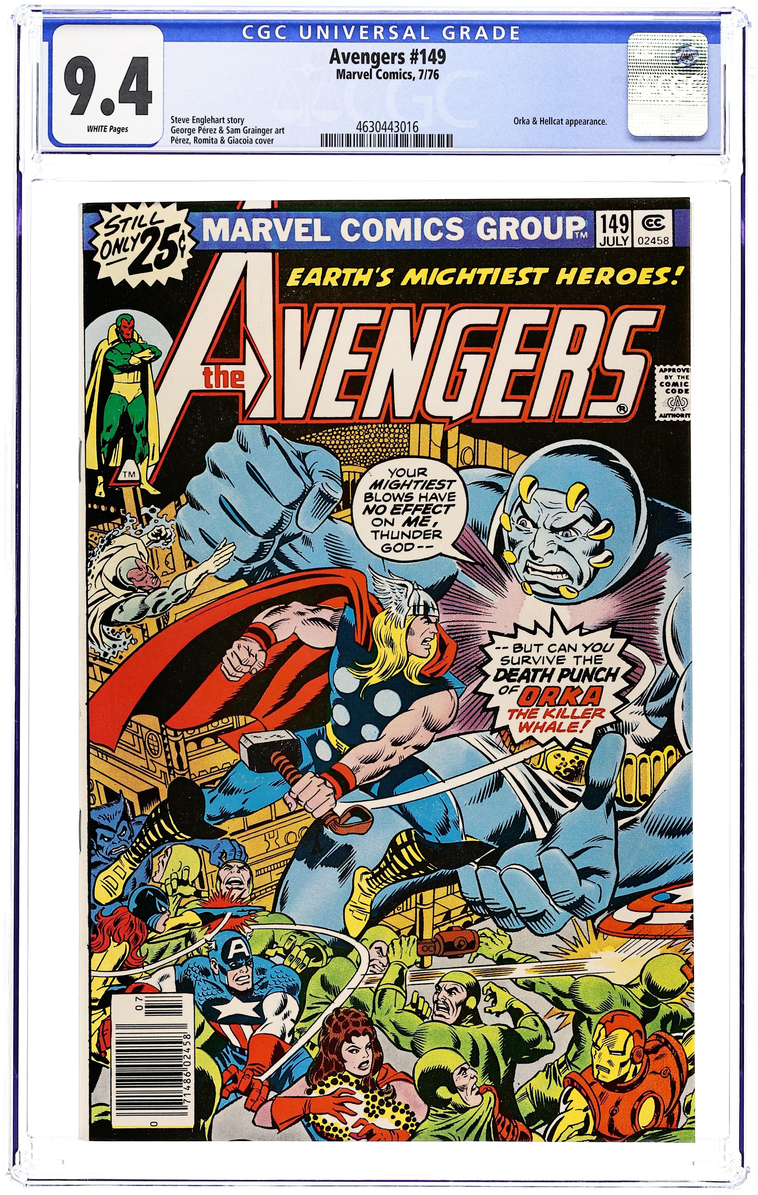 Avengers (1963 1st Series) 149 CGC 9.4