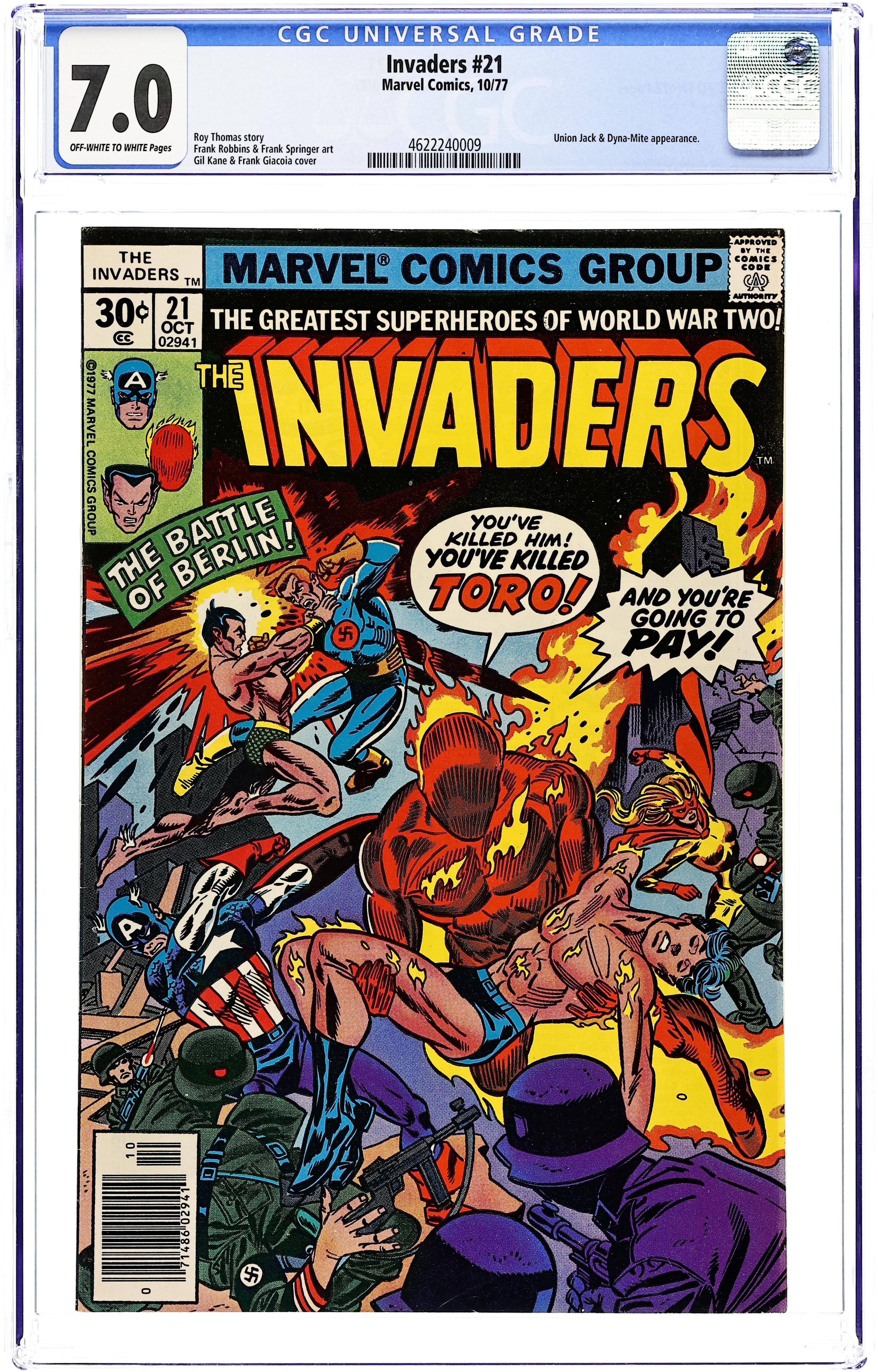 Invaders (1975 Marvel 1st Series) 21 CGC 7.0