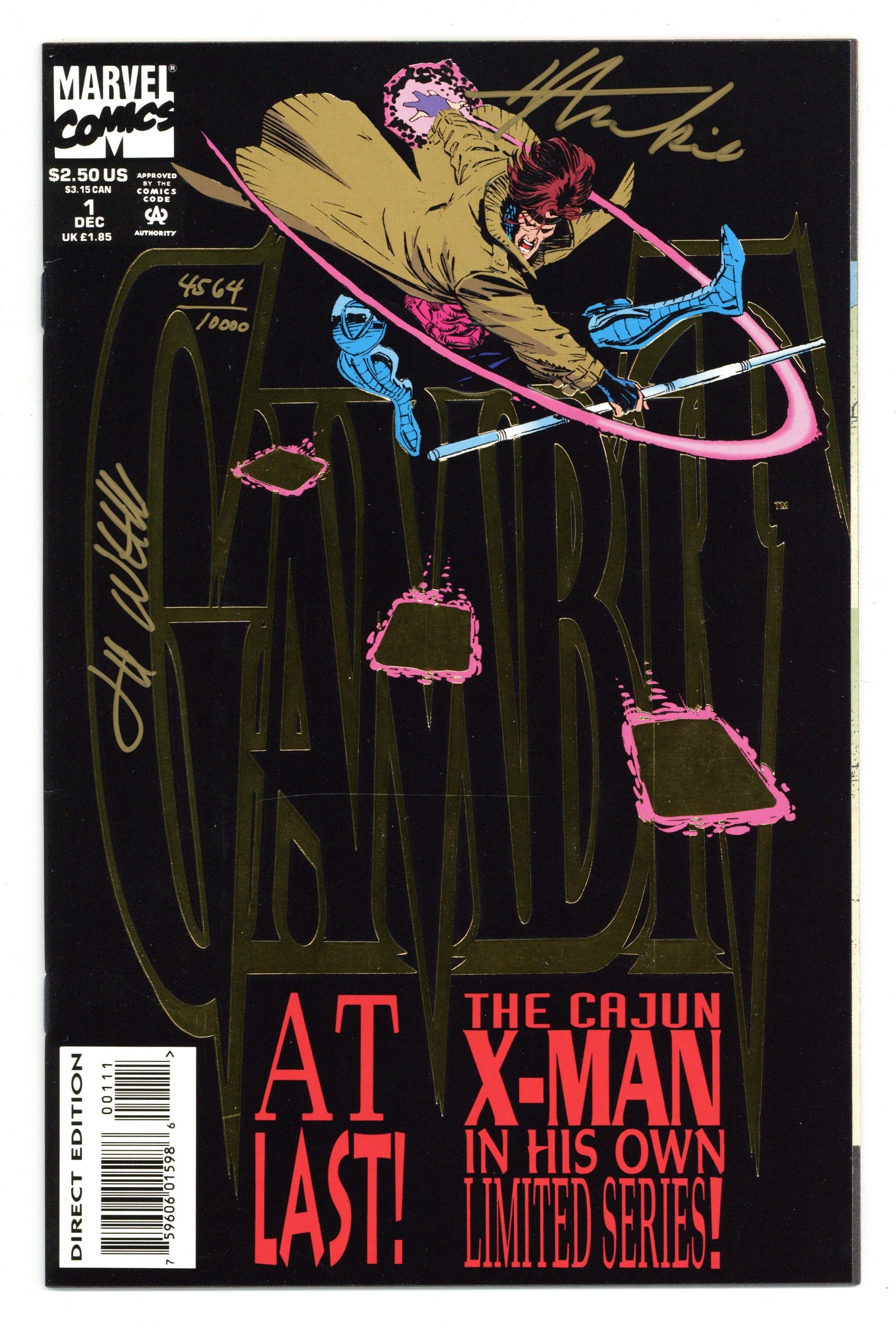 Gambit (1993 1st Series Marvel) 1DF.SIGNED VF- 7.5
