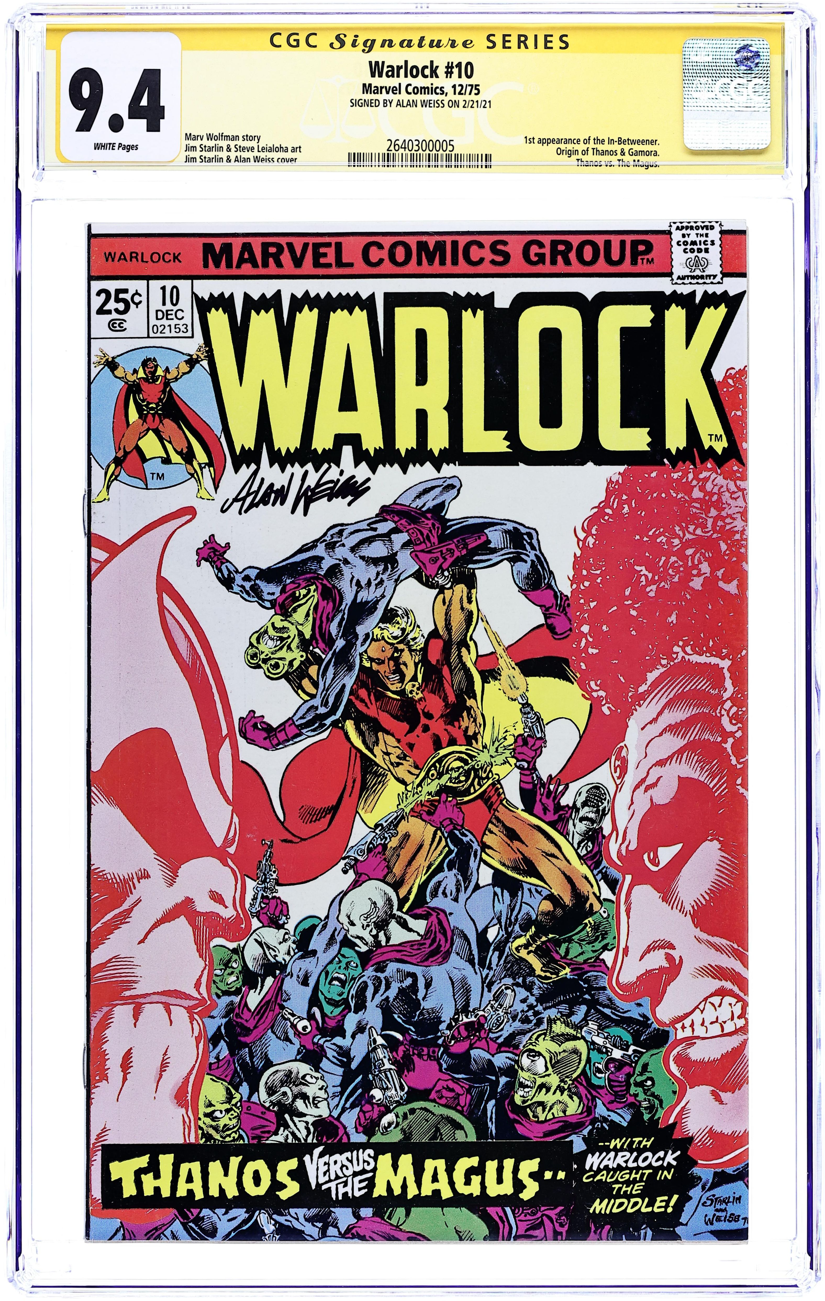 Warlock (1972 Marvel 1st Series) 10 CGC 9.4 SS Weiss