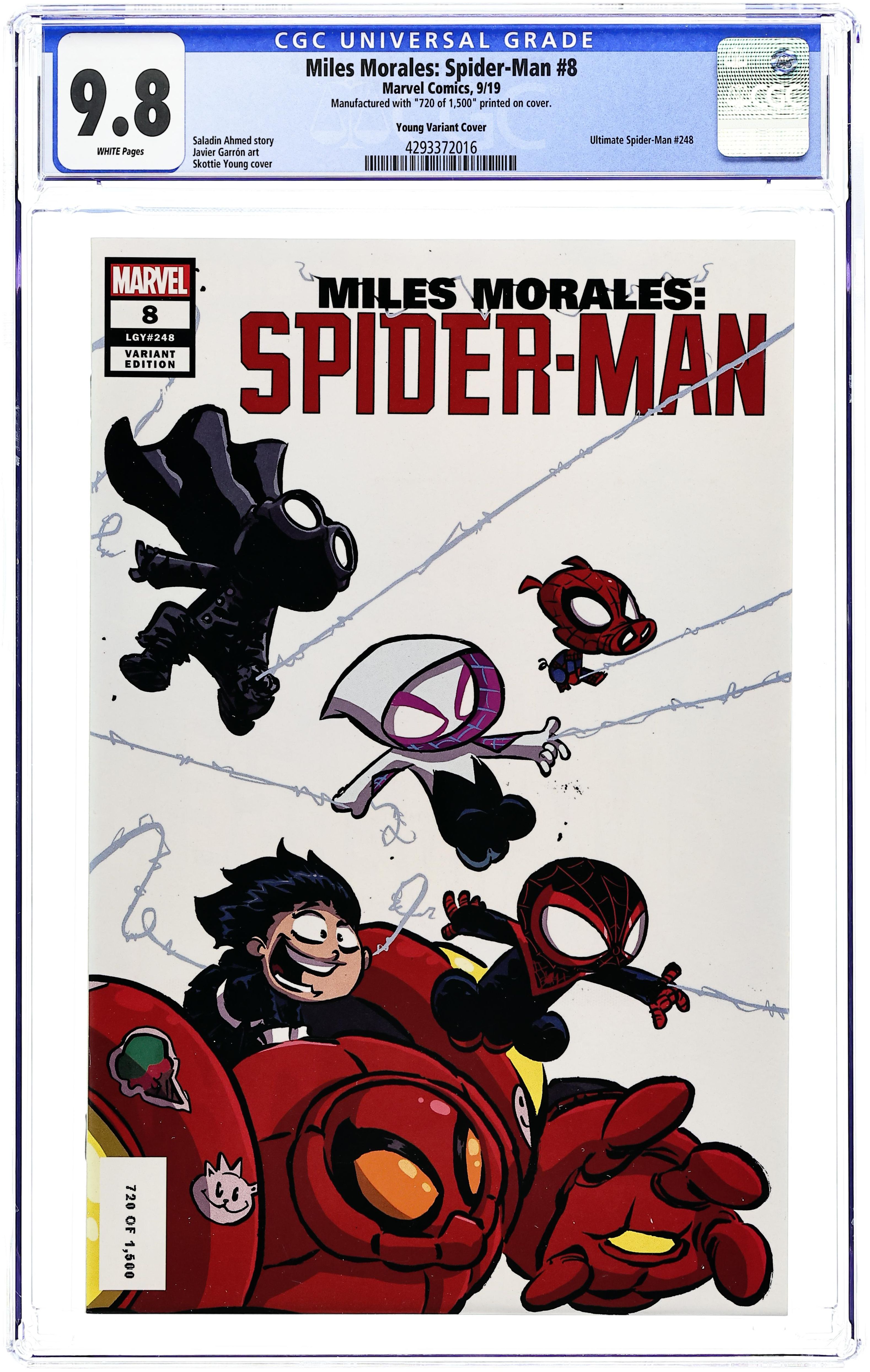 Miles Morales Spider-Man (2019 Marvel) 8SDCC CGC 9.8 SS Young Variant ...
