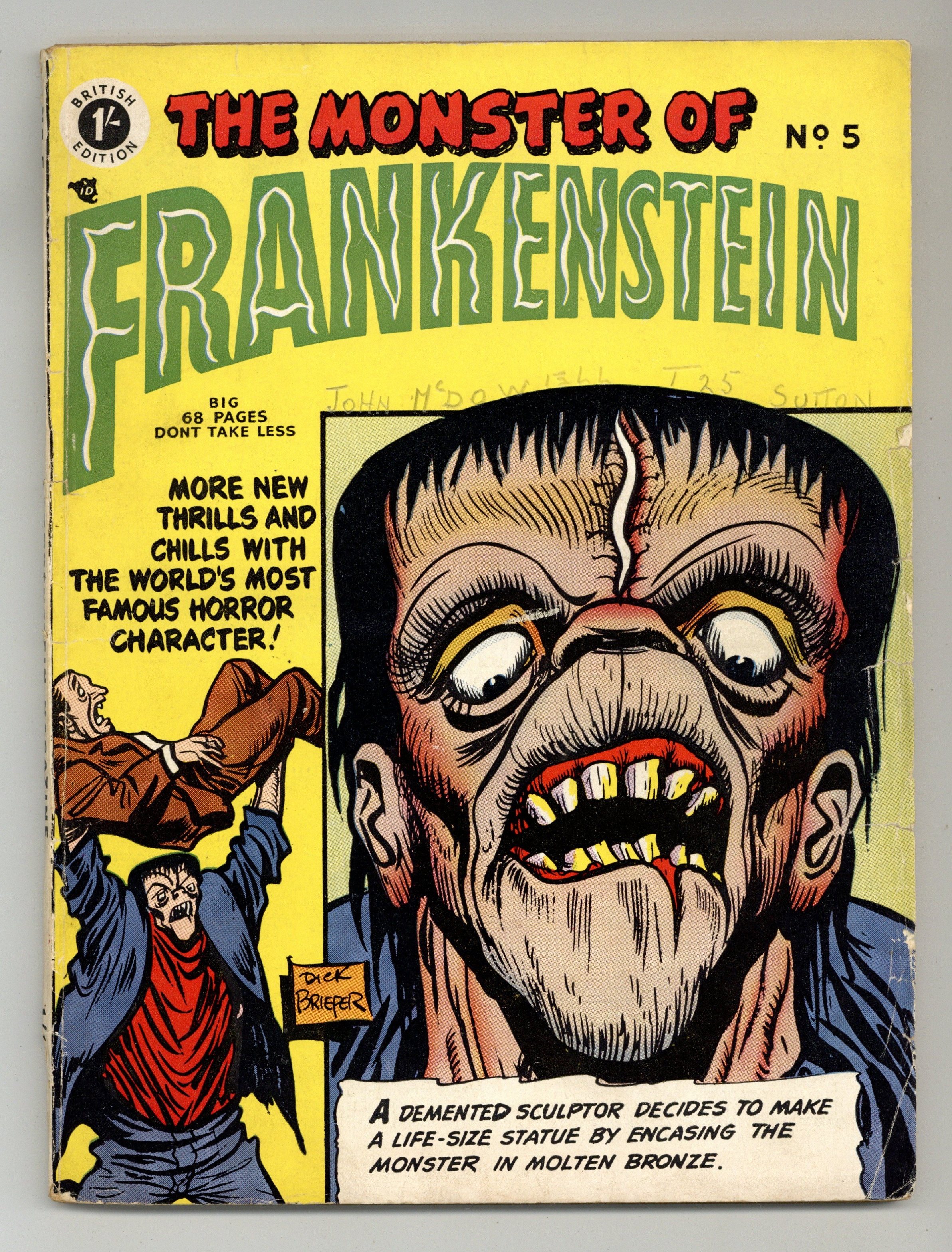 Frankenstein Comics (UK 1951 Arnold Book Co.) 5 VG- 3.5