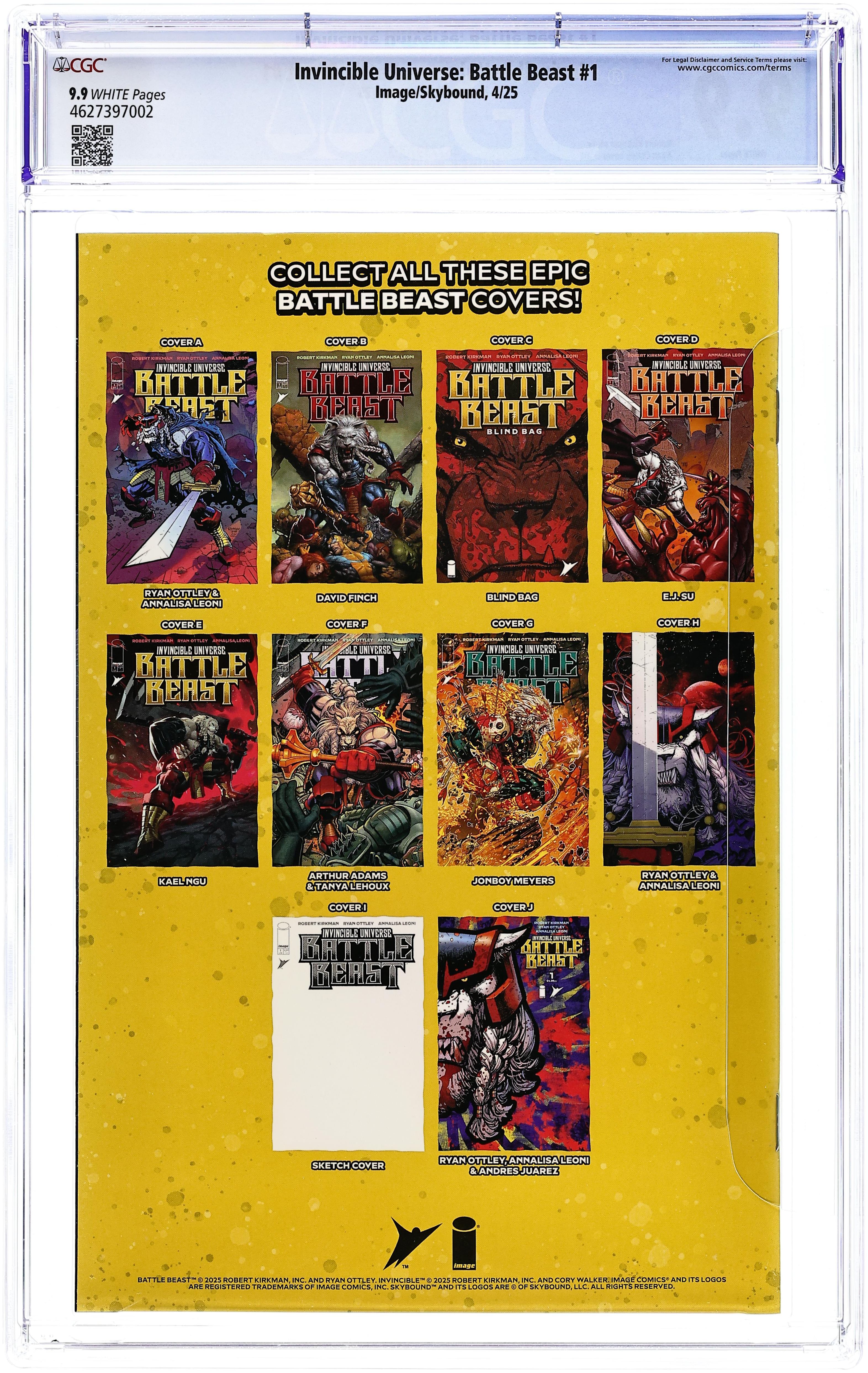 Invincible Universe Battle Beast (2025 Image) 1A CGC 9.9