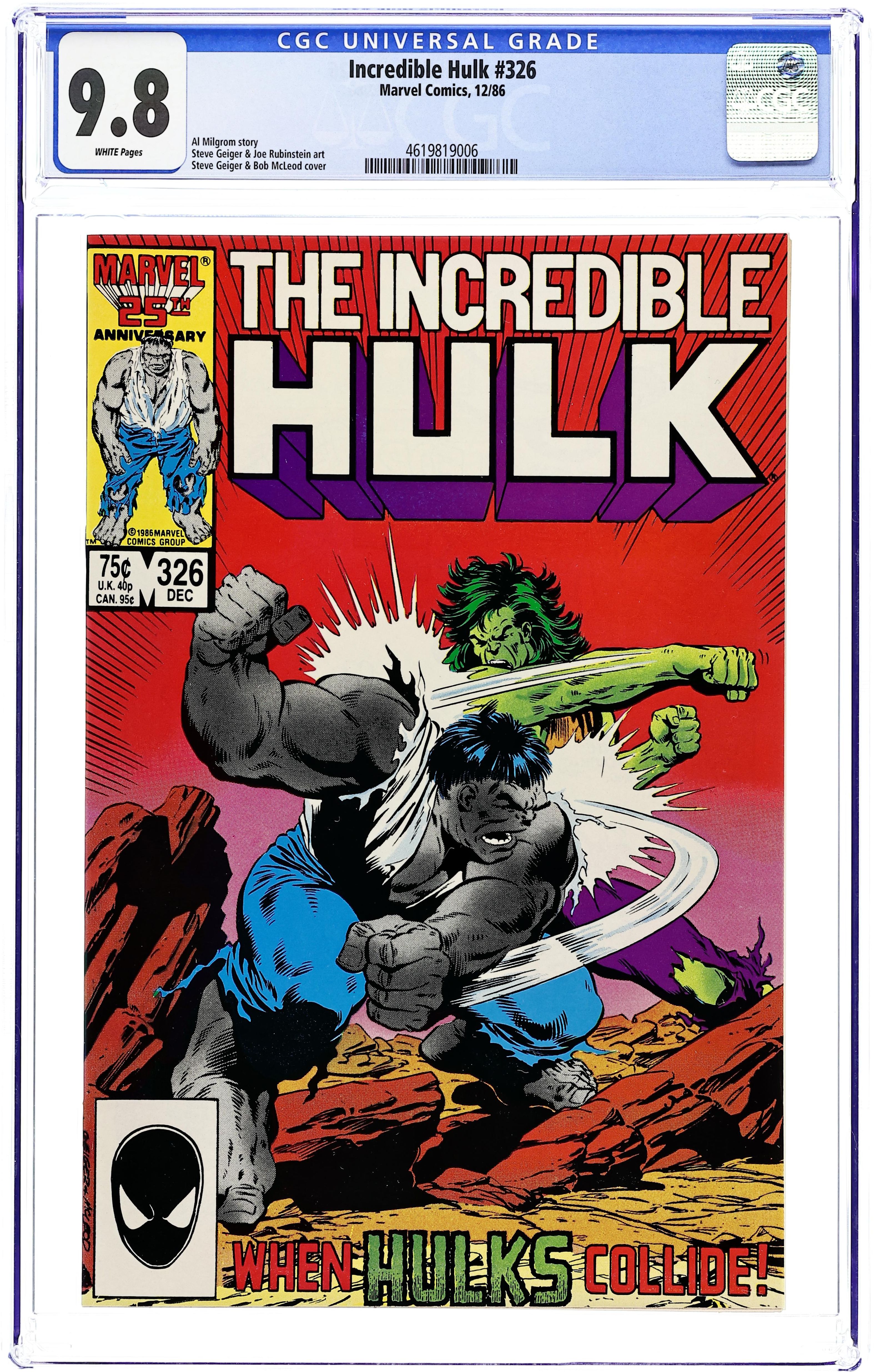 Incredible Hulk (1962 Marvel 1st Series) 326 CGC 9.8