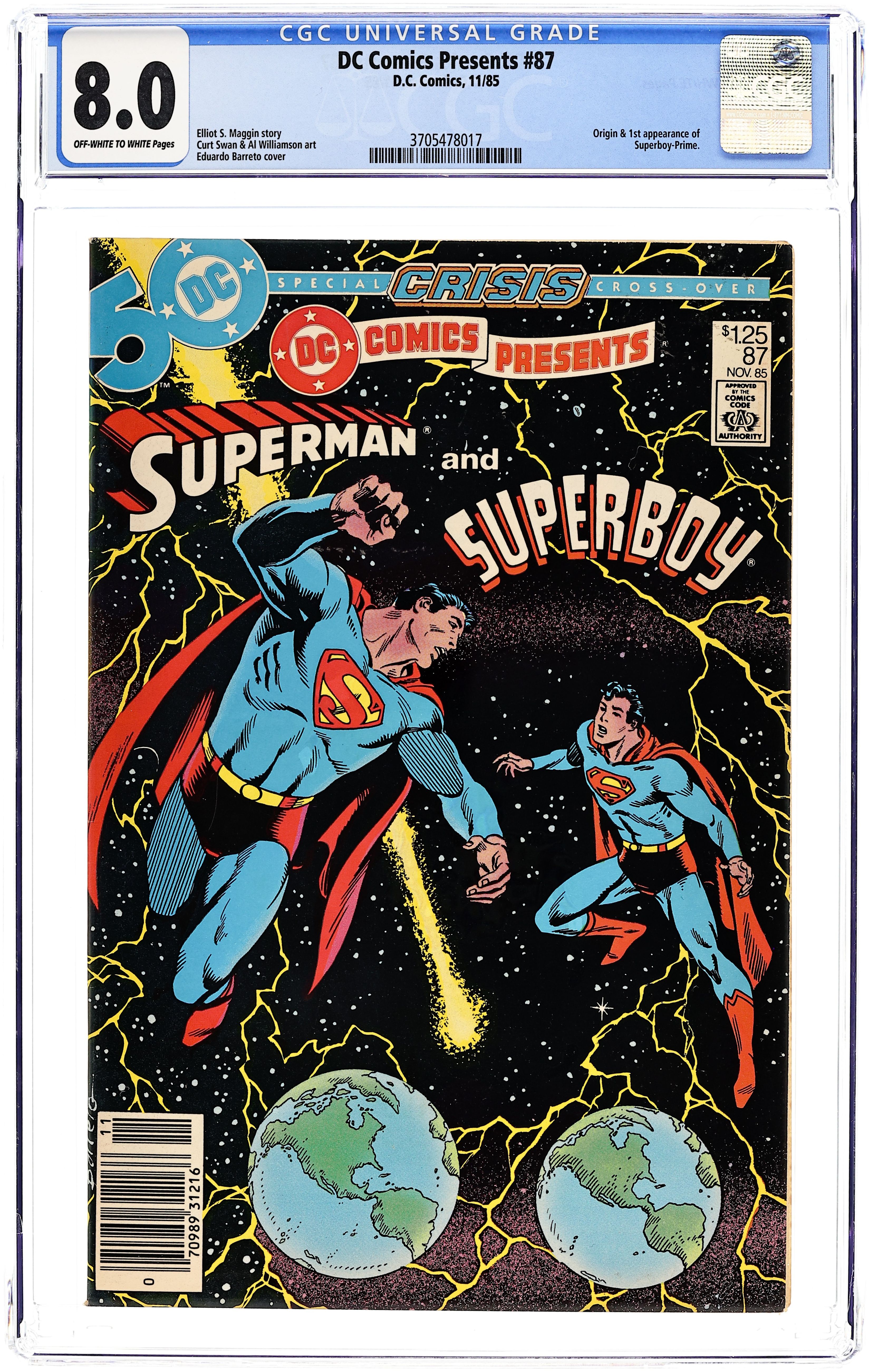 DC Comics Presents (1978 DC) 87N CGC 8.0