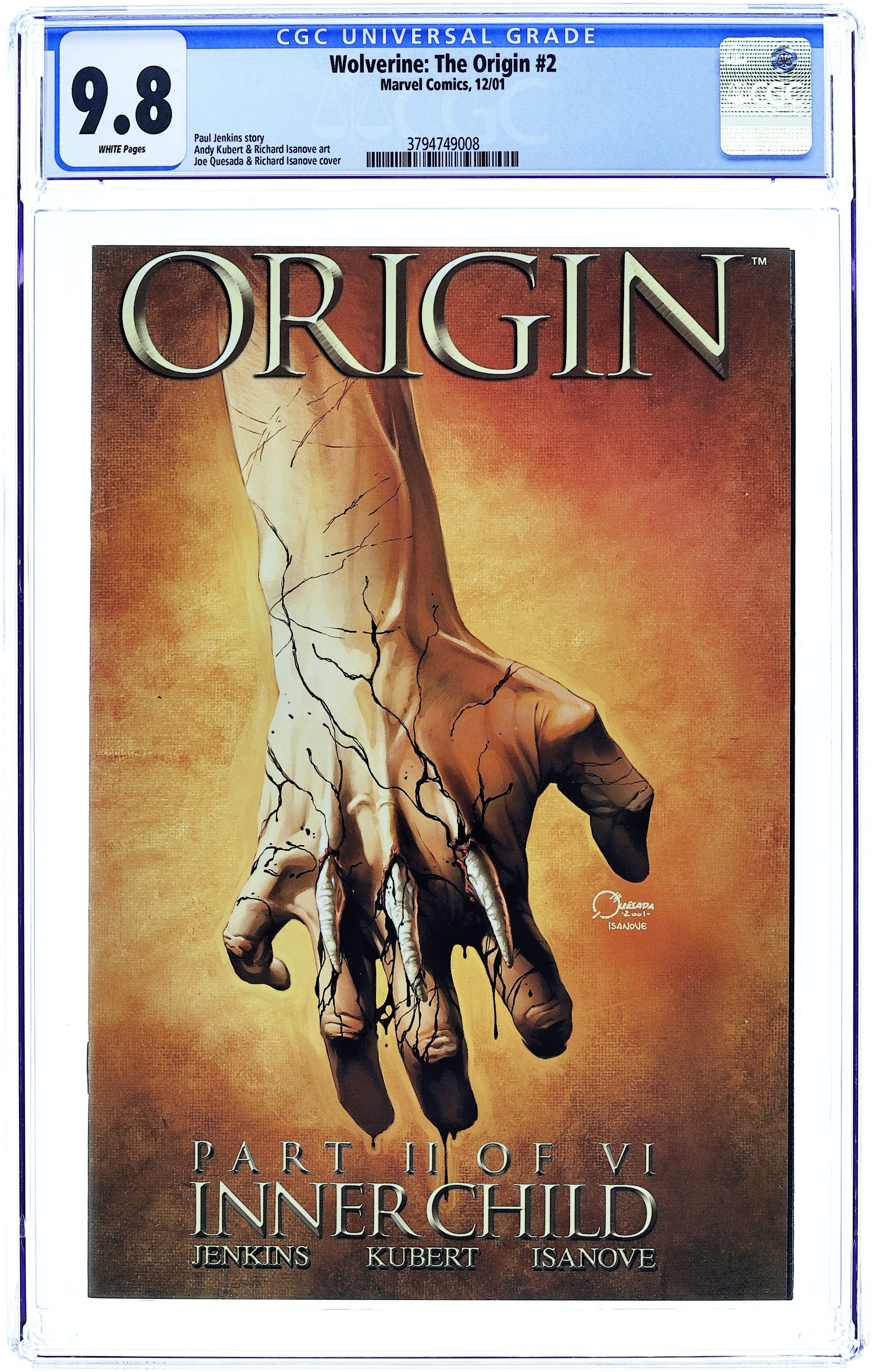 Wolverine The Origin (2001) 2 CGC 9.8