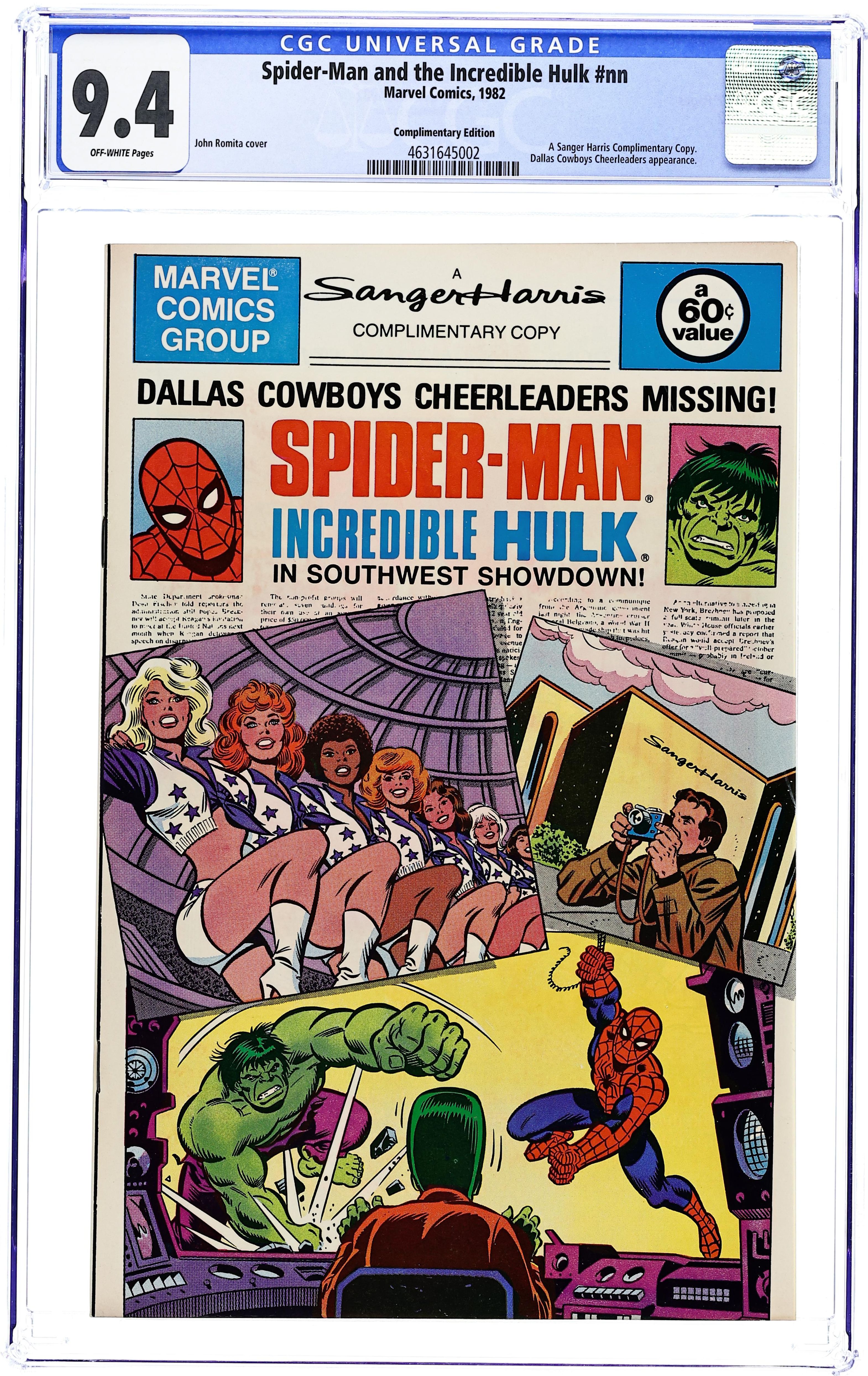 Amazing Spider-Man Sanger Harris Giveaway (1982 Marvel) 0 CGC 9.4