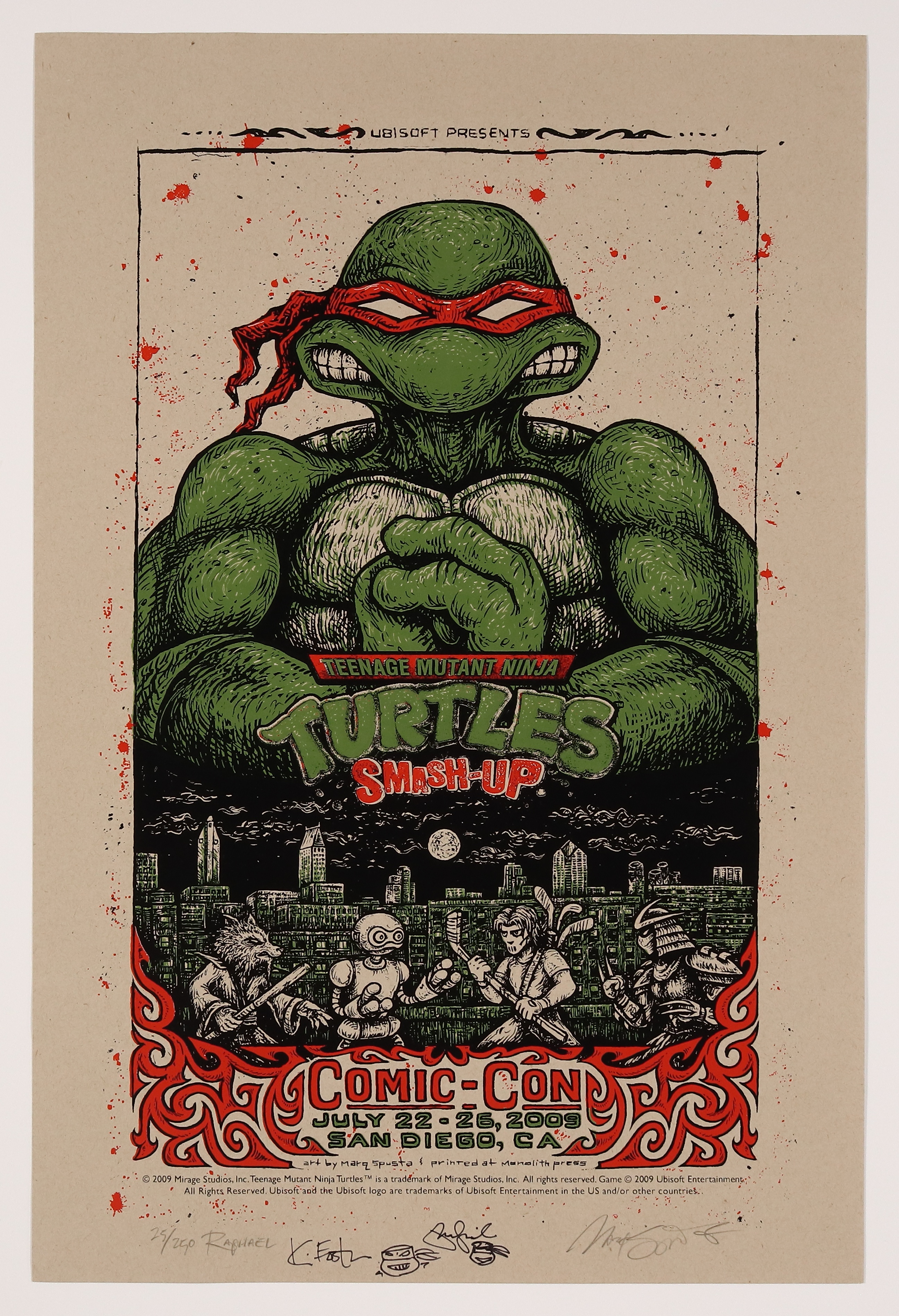 Teenage Mutant Ninja Turtles Smash-Up SDCC 2009 Print by Marq Spusta