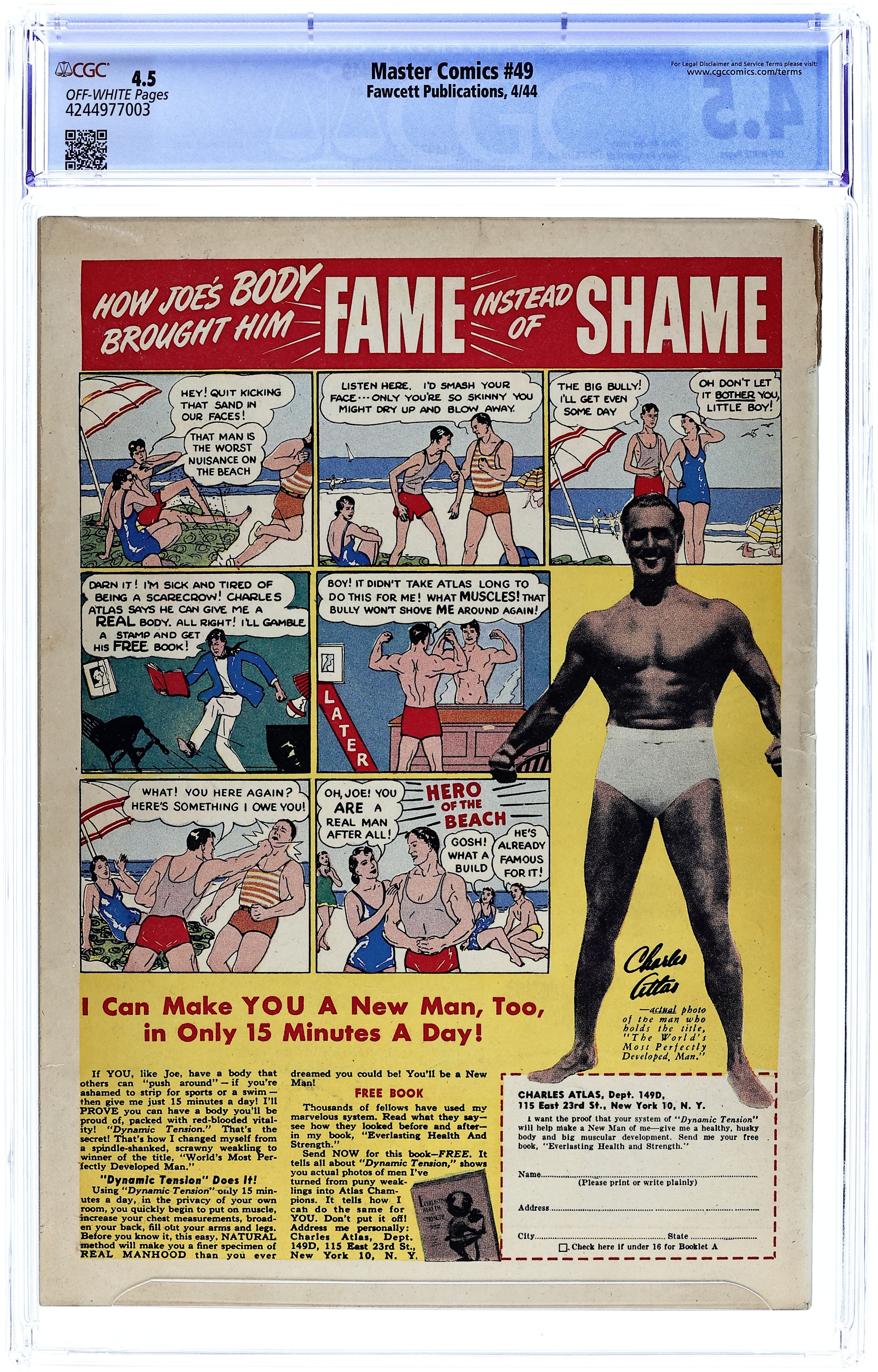 Master Comics (1940 Fawcett) 49 CGC 4.5