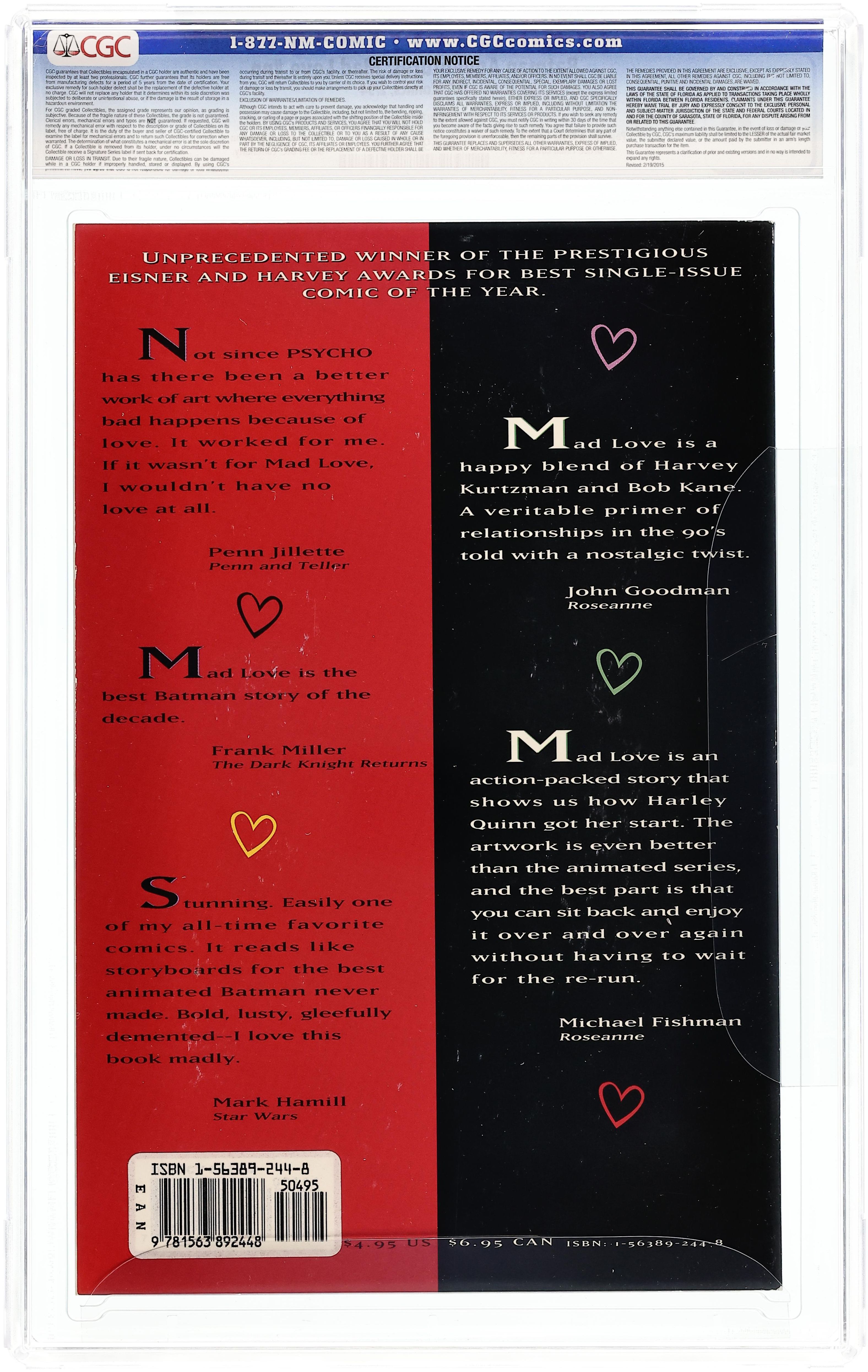 Batman Adventures Mad Love (1994) Prestige Format 1ST CGC 9.8
