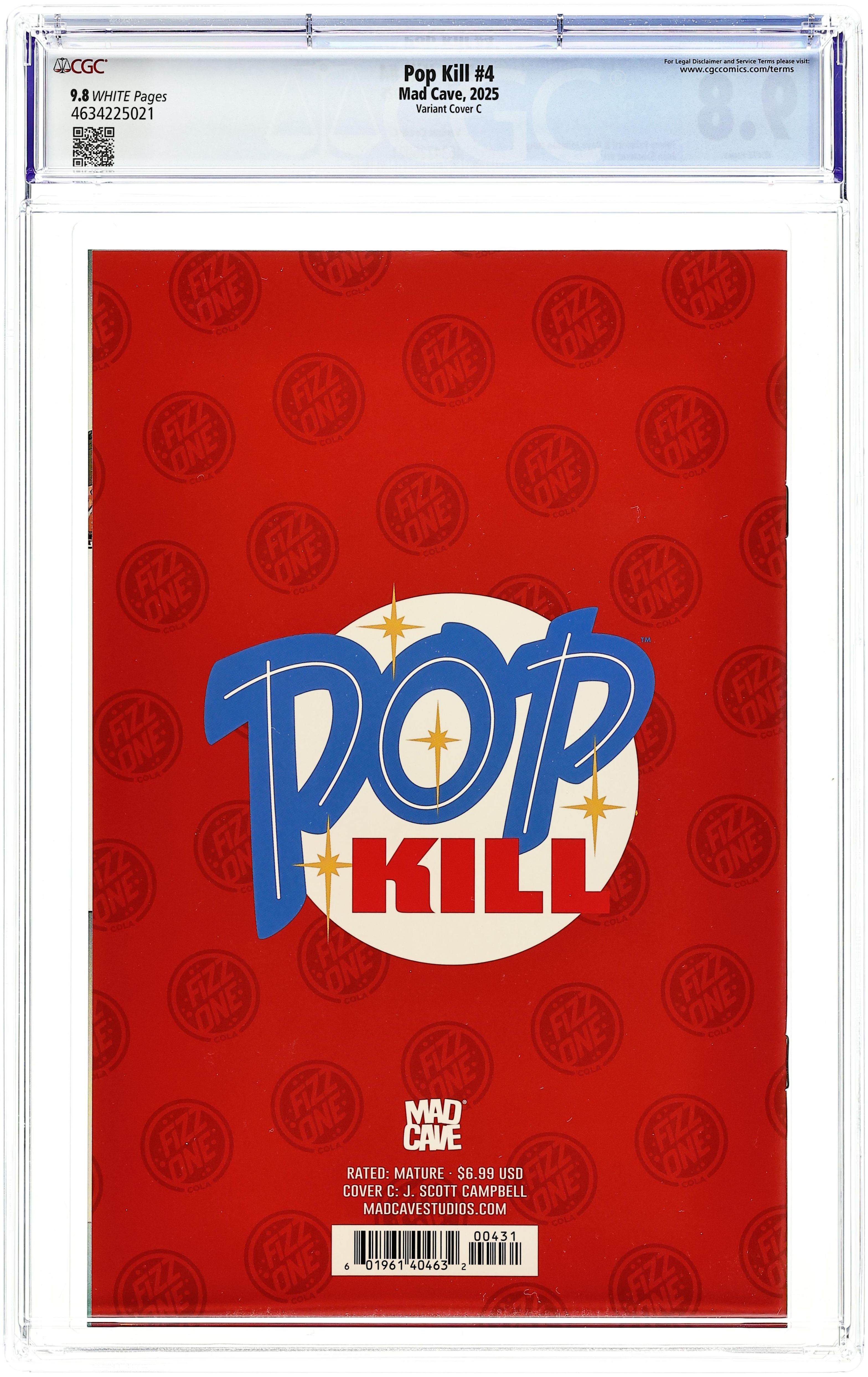Pop Kill (2025 Mad Cave) 4C CGC 9.8