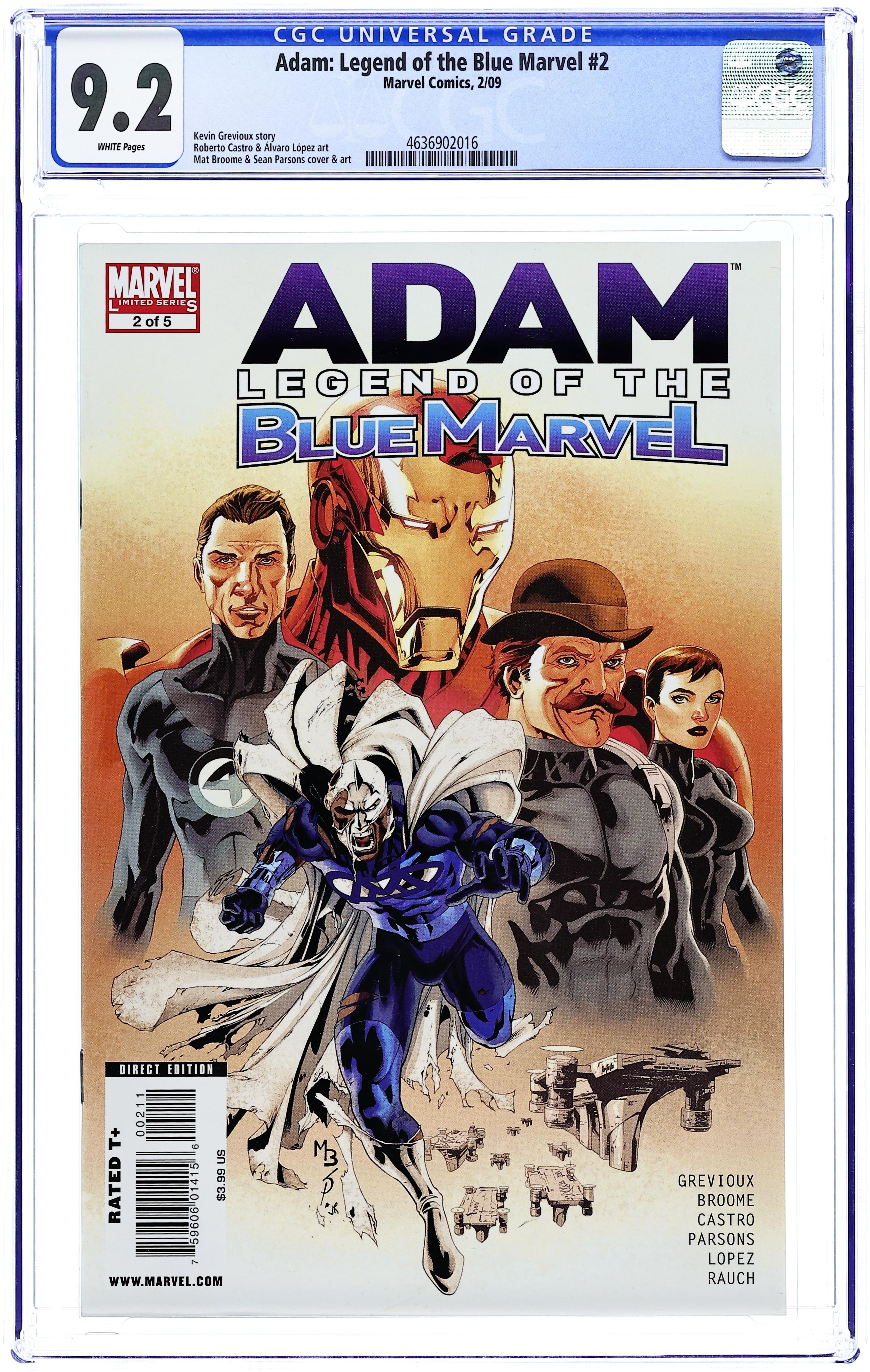 Adam Legend of the Blue Marvel (2008) 2 CGC 9.2