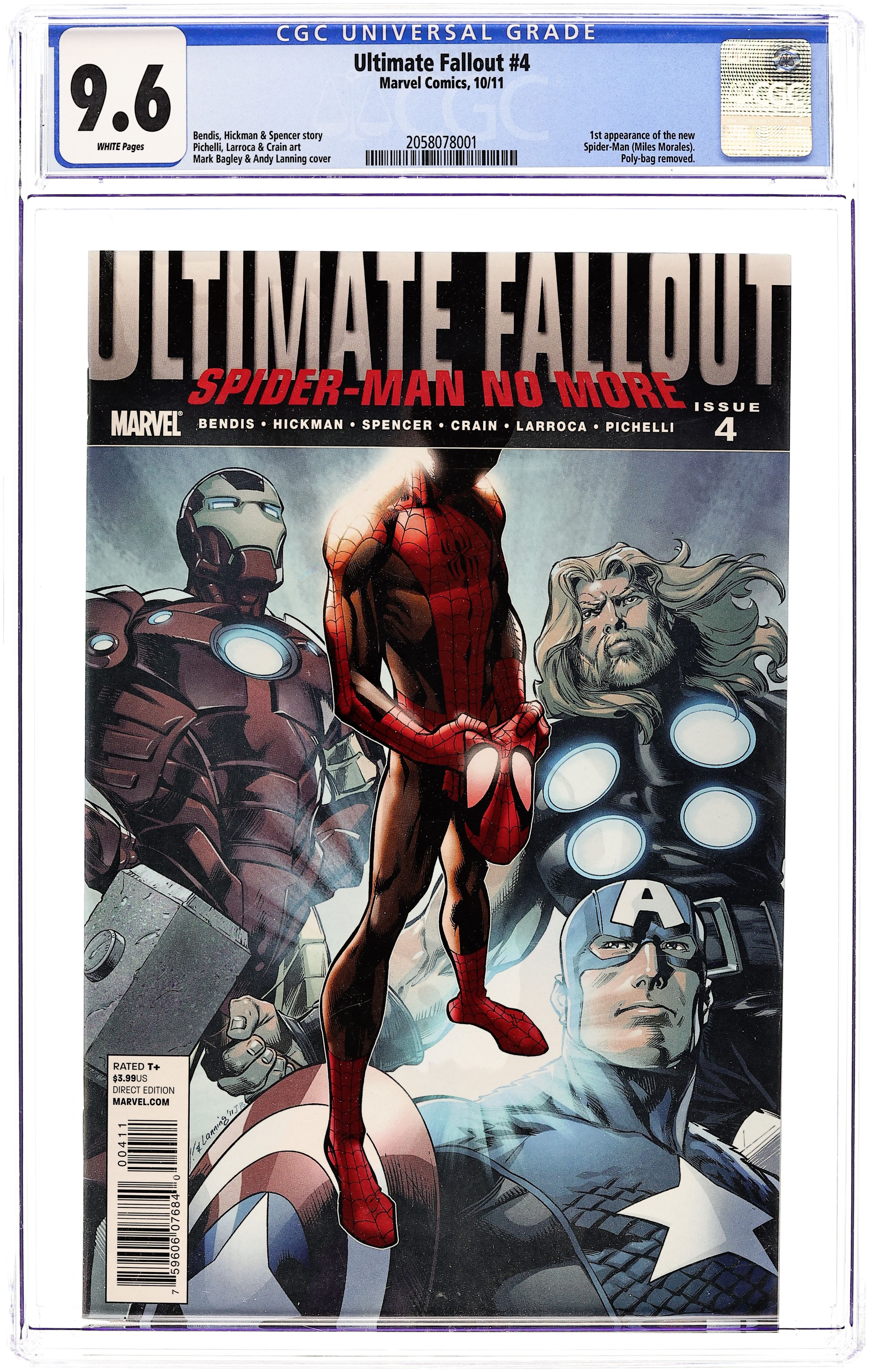 Ultimate Fallout (2011 Marvel) 4A.D CGC 9.6