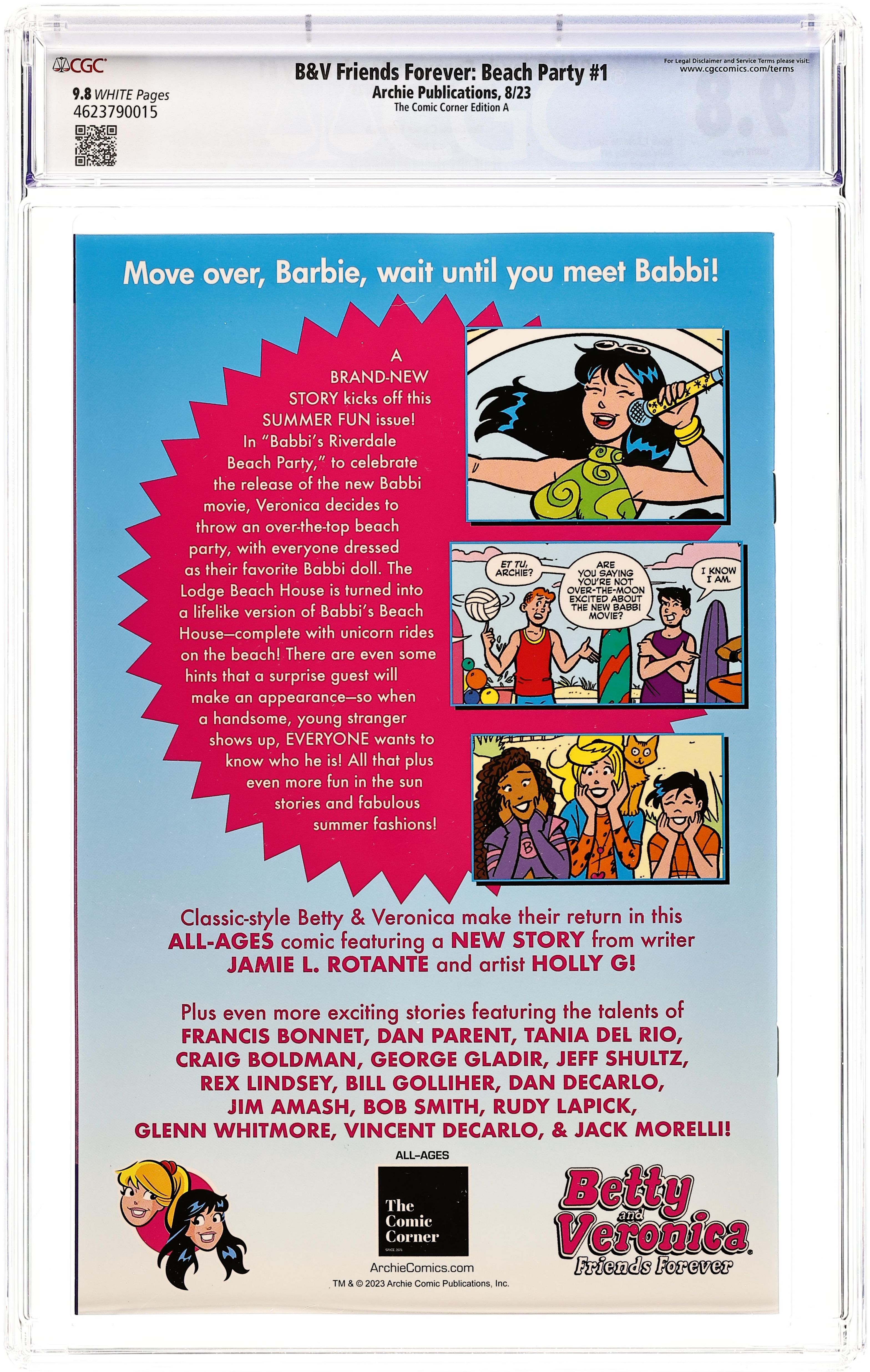 Betty and Veronica Friends Forever Beach Party (2023 Archie) 1CORNER.A ...