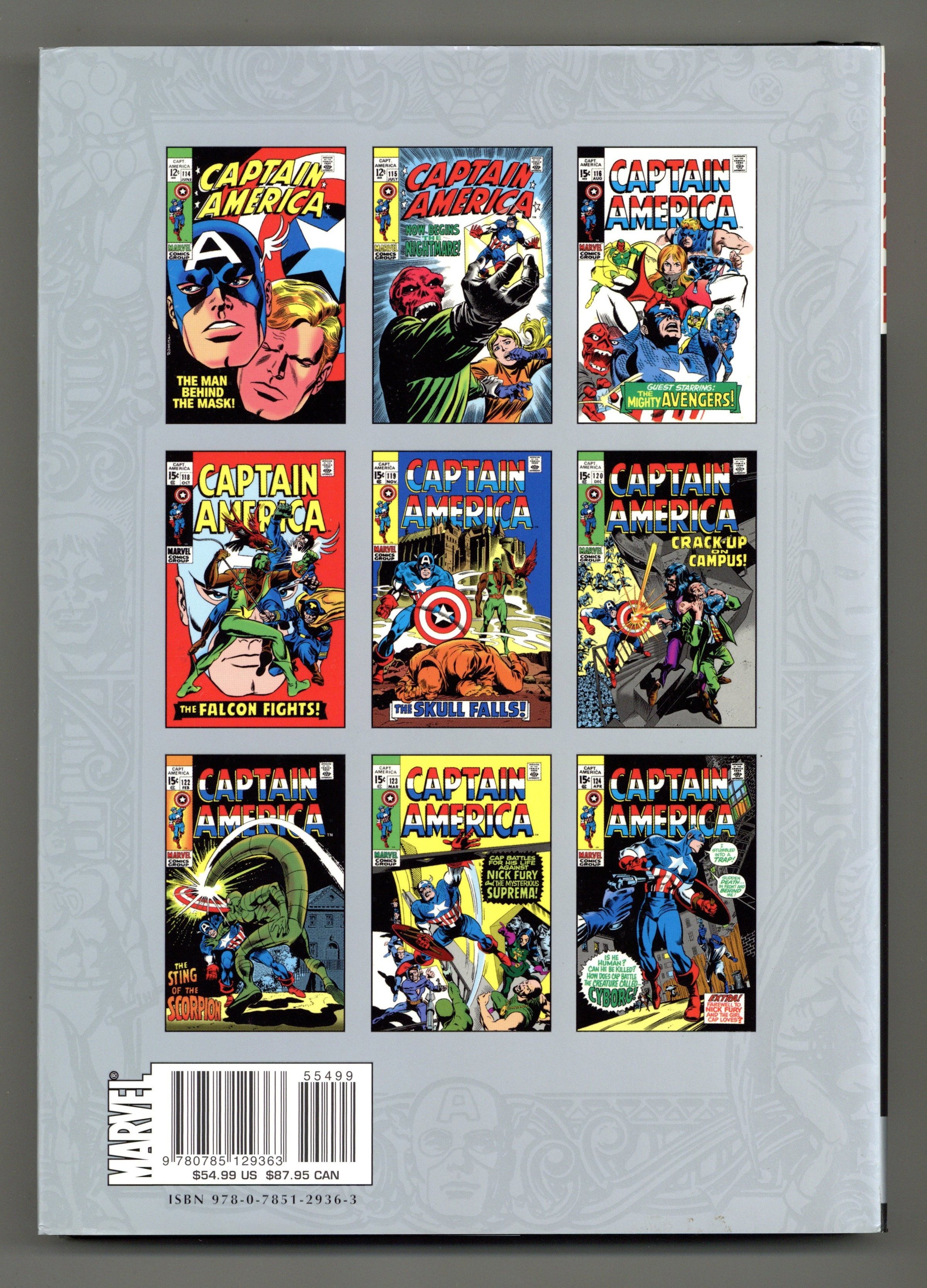 Marvel Masterworks Captain America HC (1990-Present Marvel) 1st Edition ...