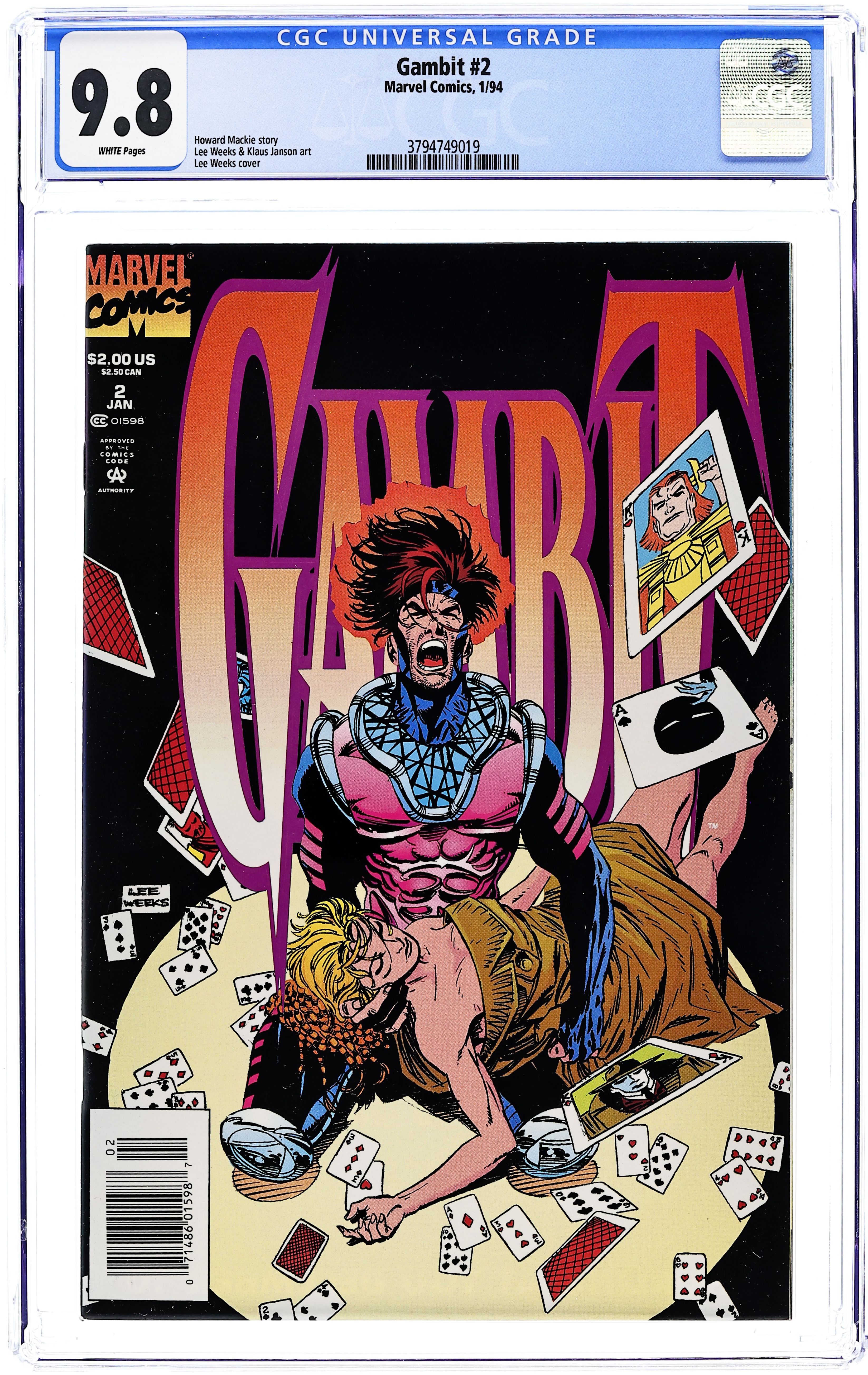 Gambit (1993 1st Series Marvel) 2N CGC 9.8