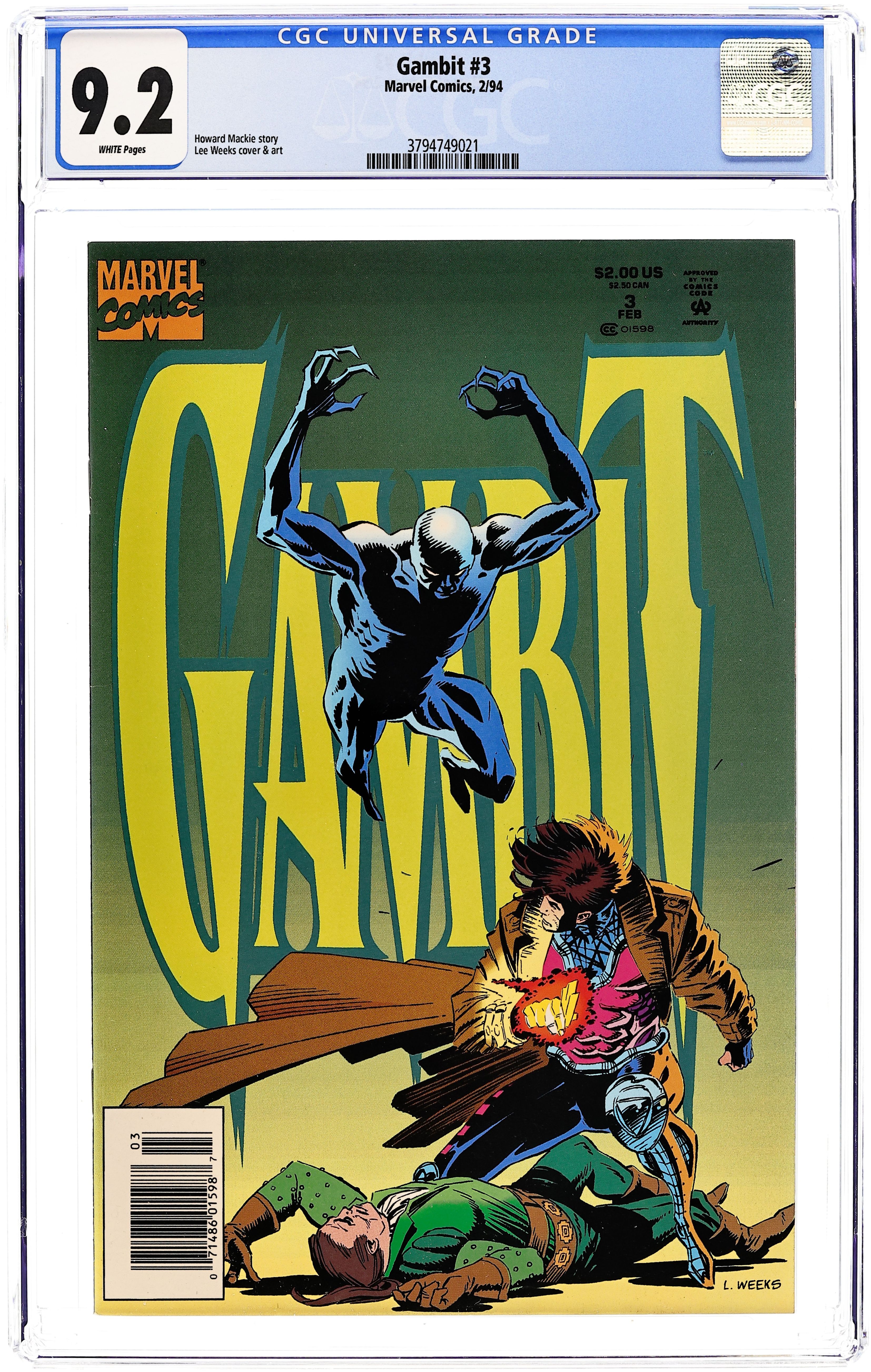 Gambit (1993 1st Series Marvel) 3N CGC 9.2