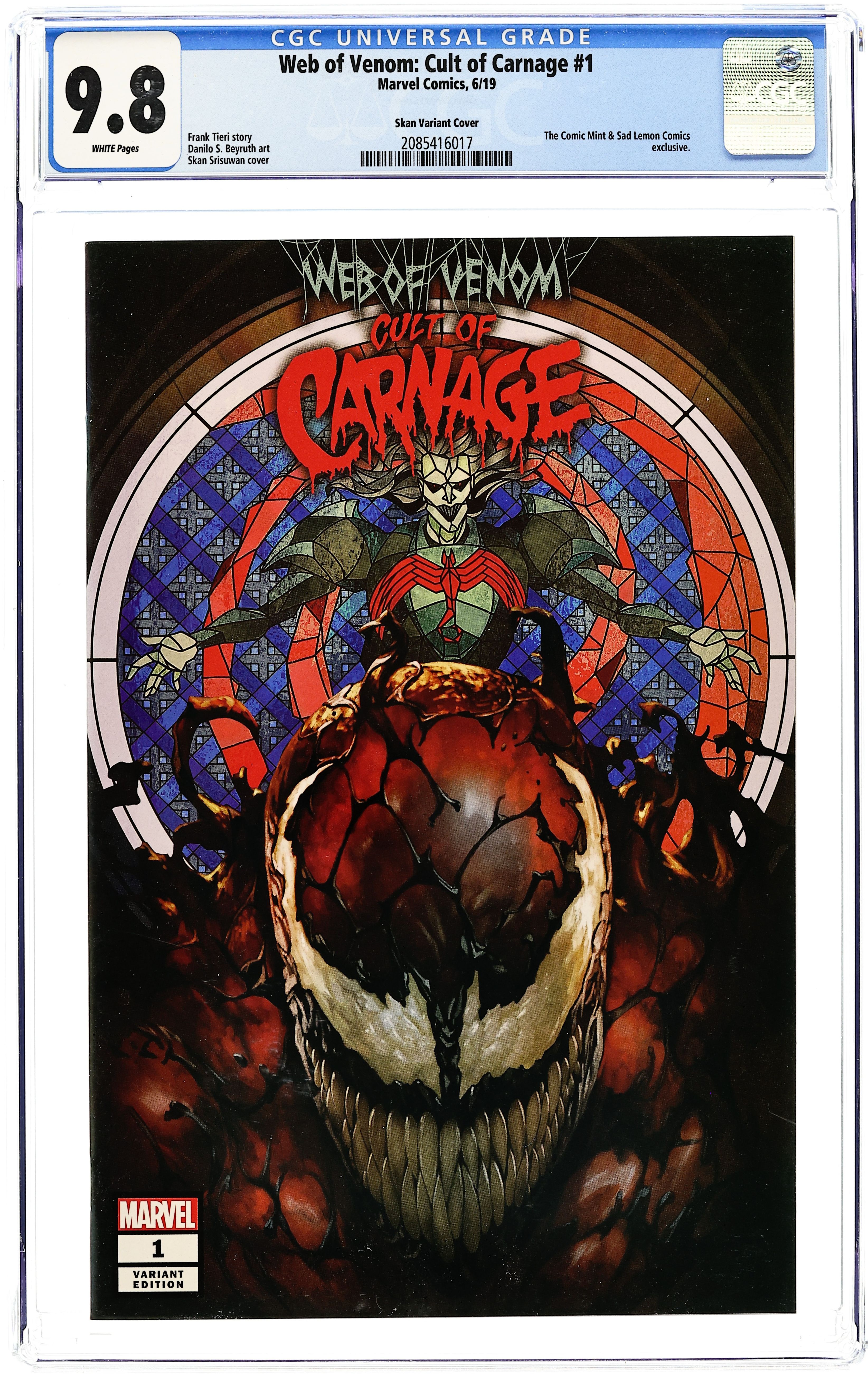 Web of Venom Cult of Carnage (2019 Marvel) 1COMICMINT.A CGC 9.8