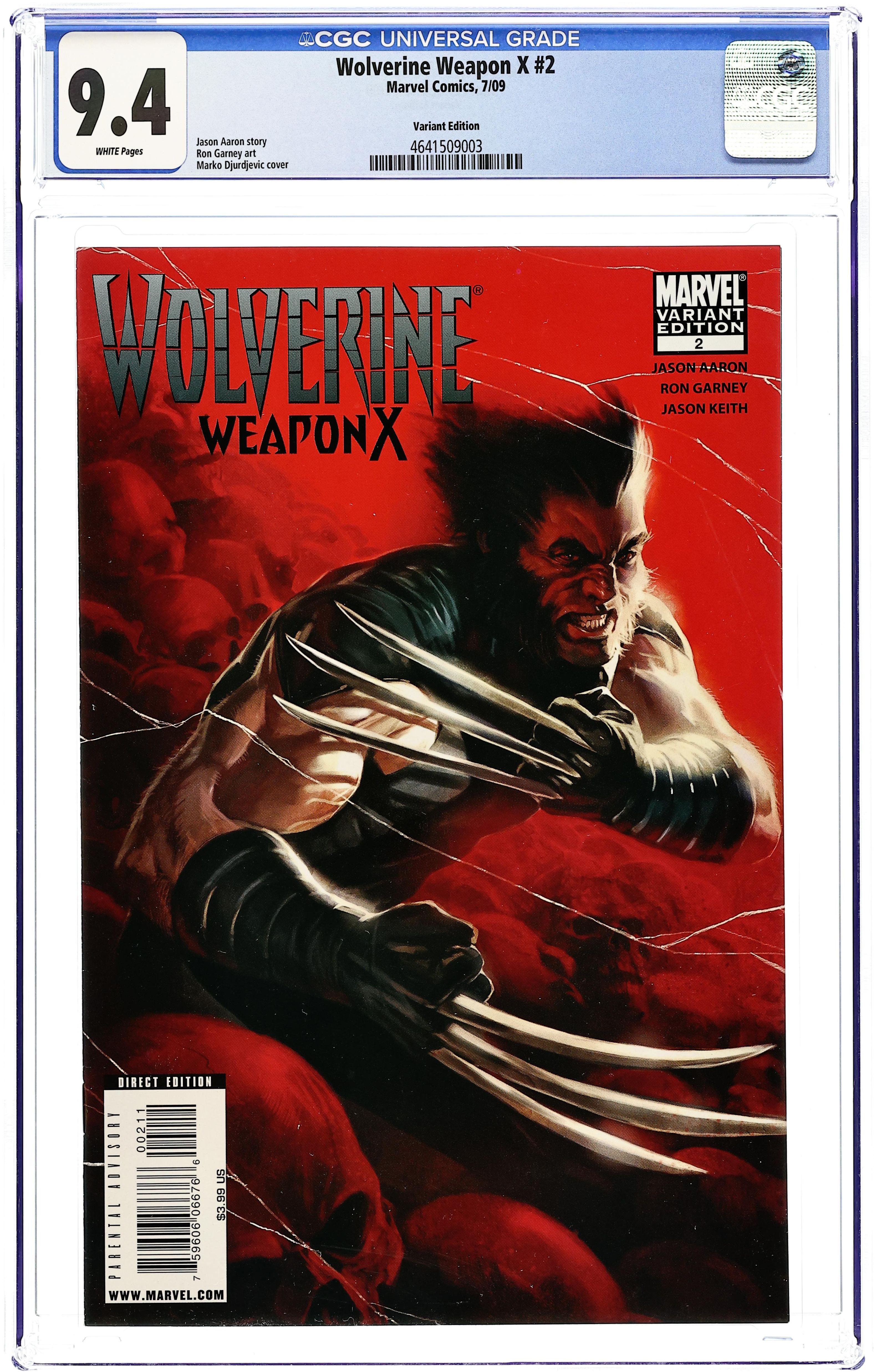 Wolverine Weapon X (2009 Marvel) 2B CGC 9.4