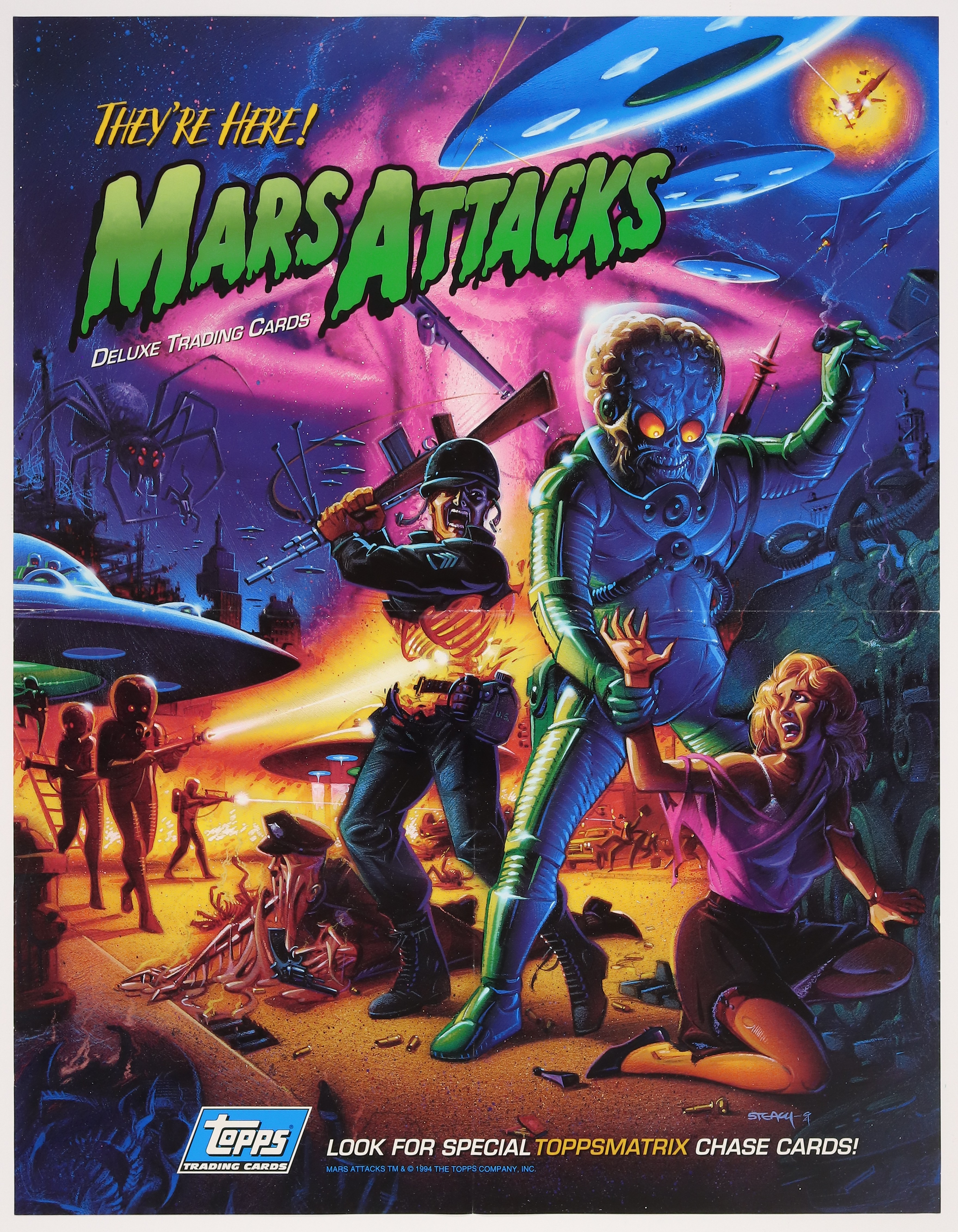 Mars Attacks (1994 Topps 1st Series) Promotional Poster