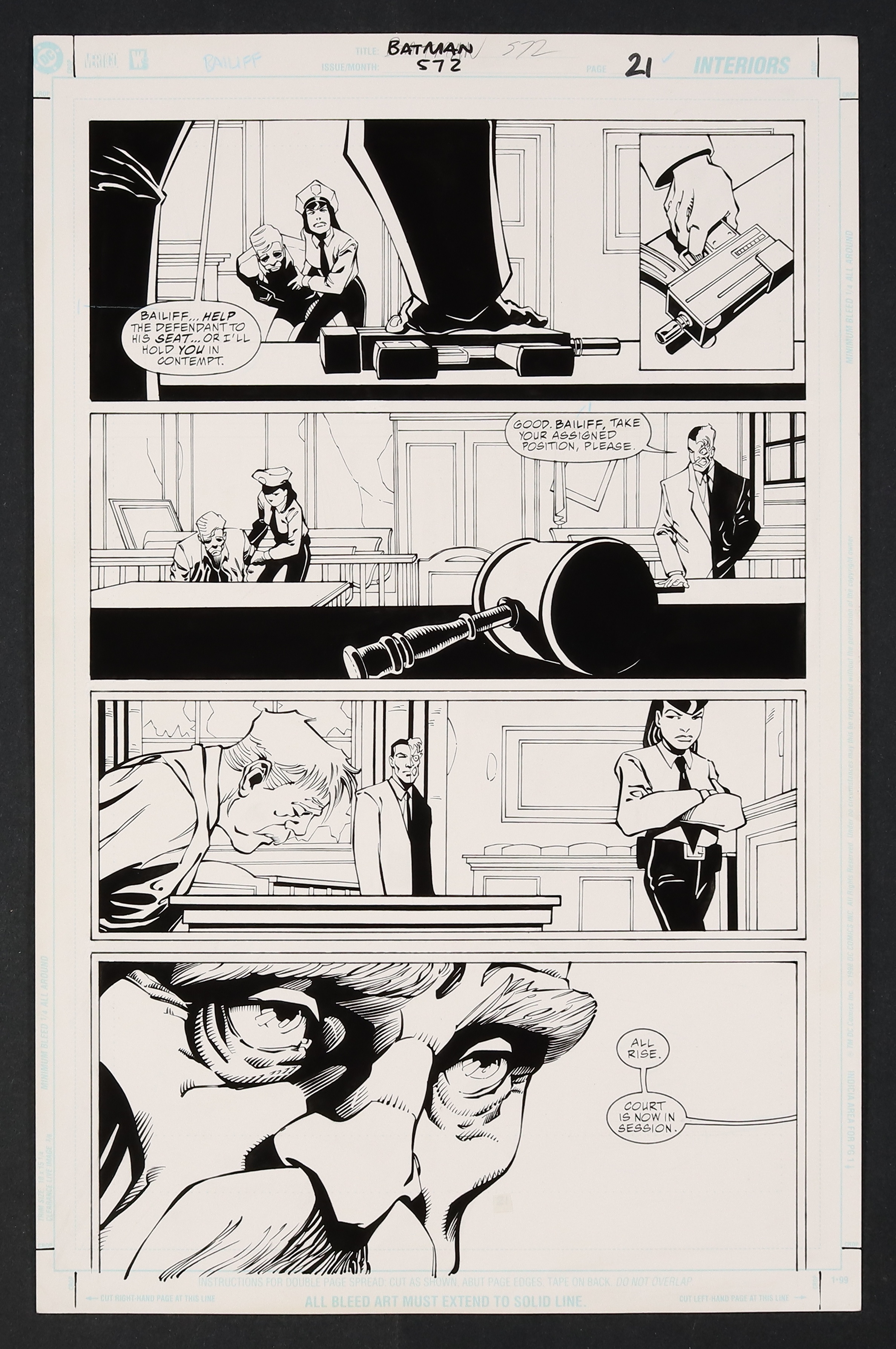 Original Art from Batman #572 (1999) Page 21 Pencils by Damion Scott ...