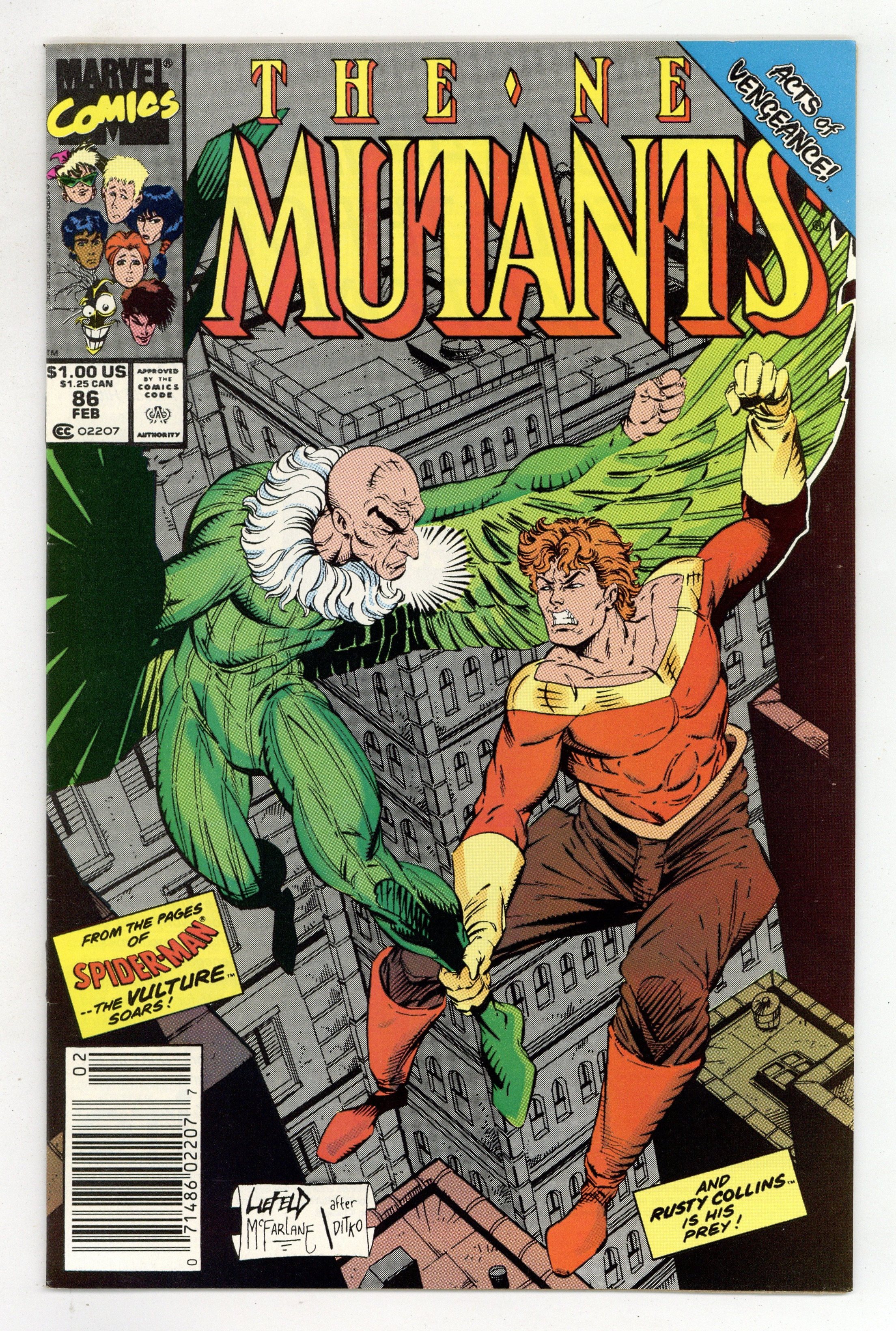 New Mutants (1983 1st Series) Mark Jewelers 86MJ FN+ 6.5