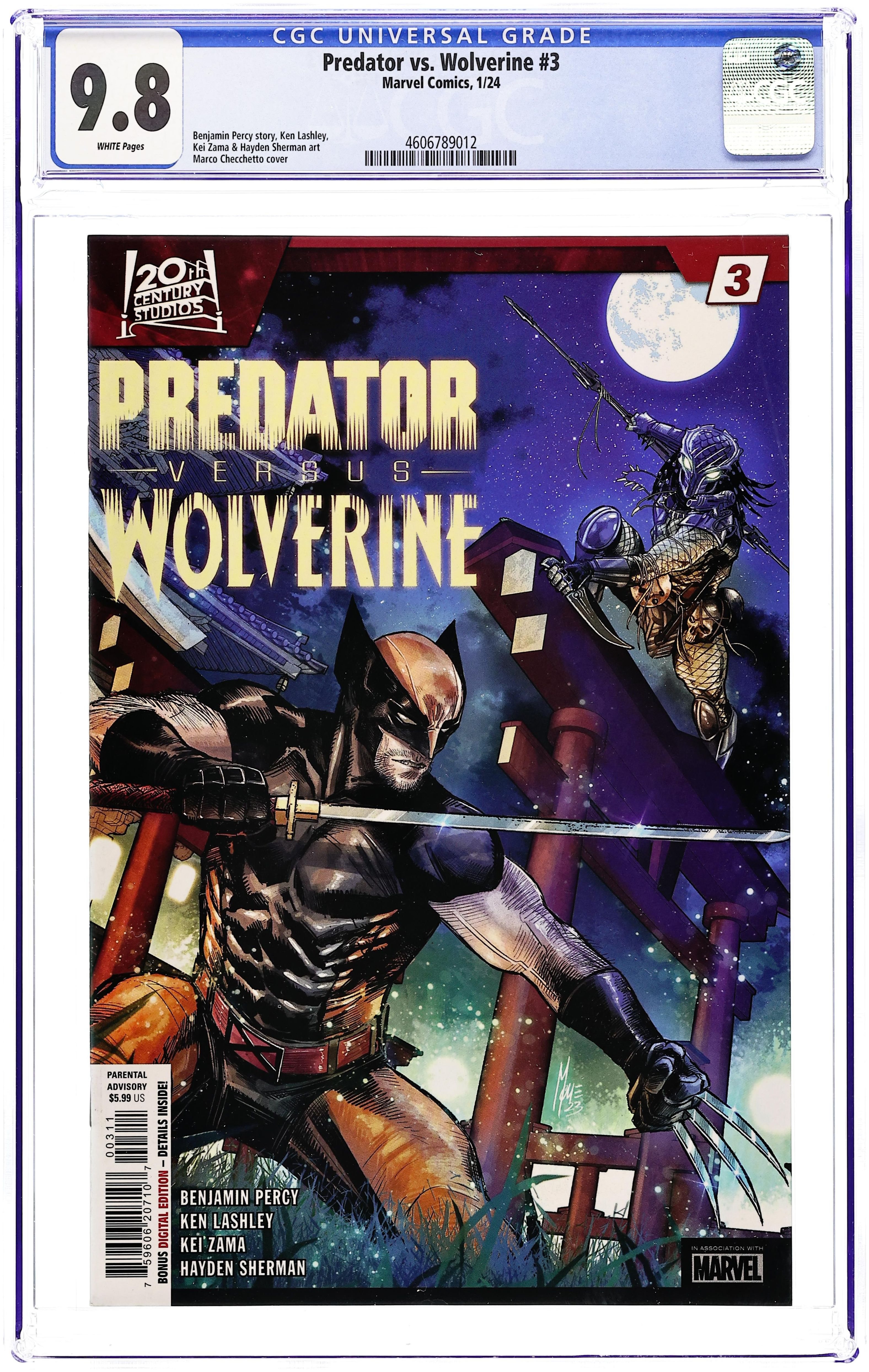 Predator vs. Wolverine (2023 Marvel) 3A CGC 9.8
