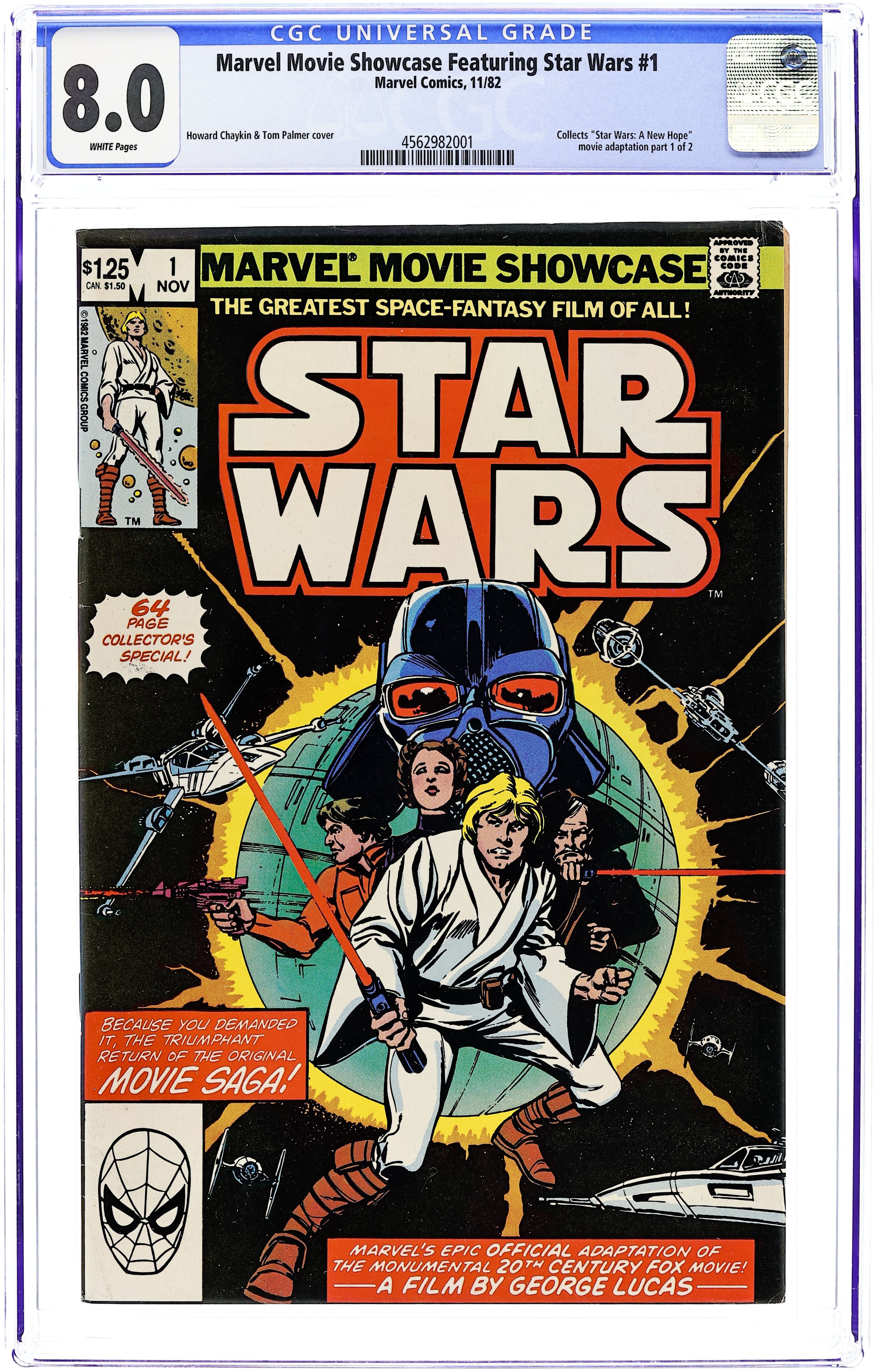 Marvel Movie Showcase Featuring Star Wars (1982 Marvel) 1D CGC 8.0