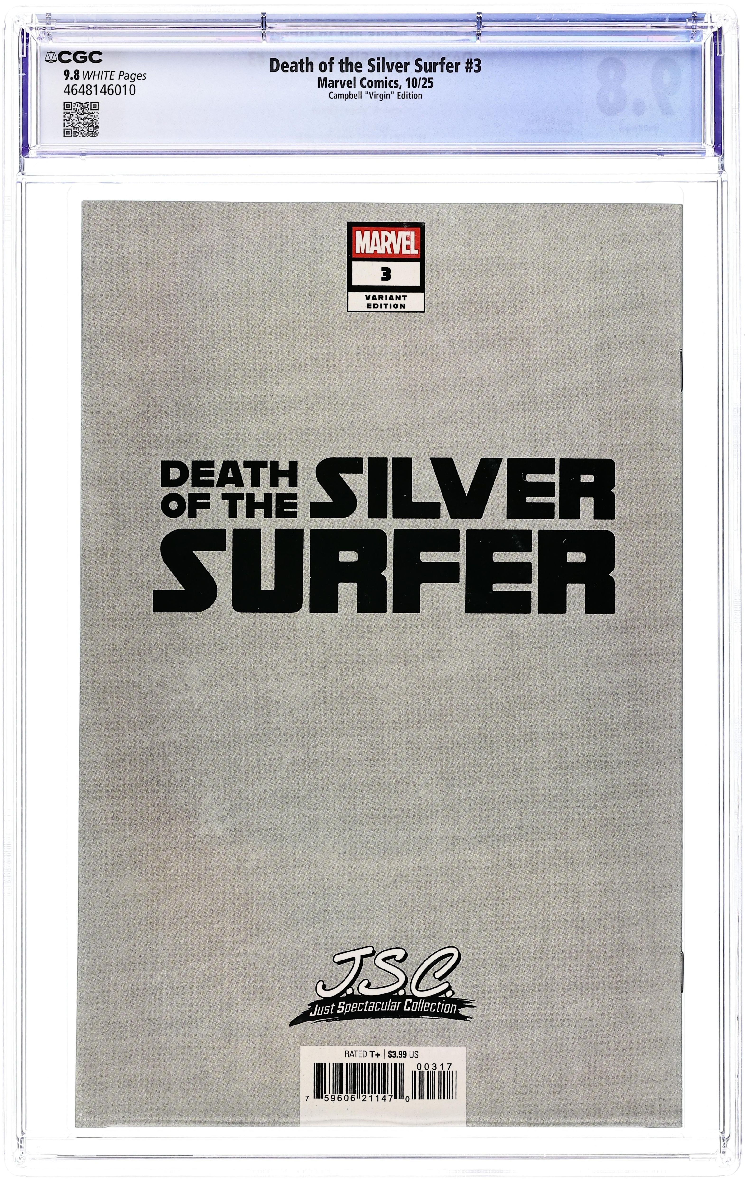 Death of the Silver Surfer (2025 Marvel) 3E CGC 9.8
